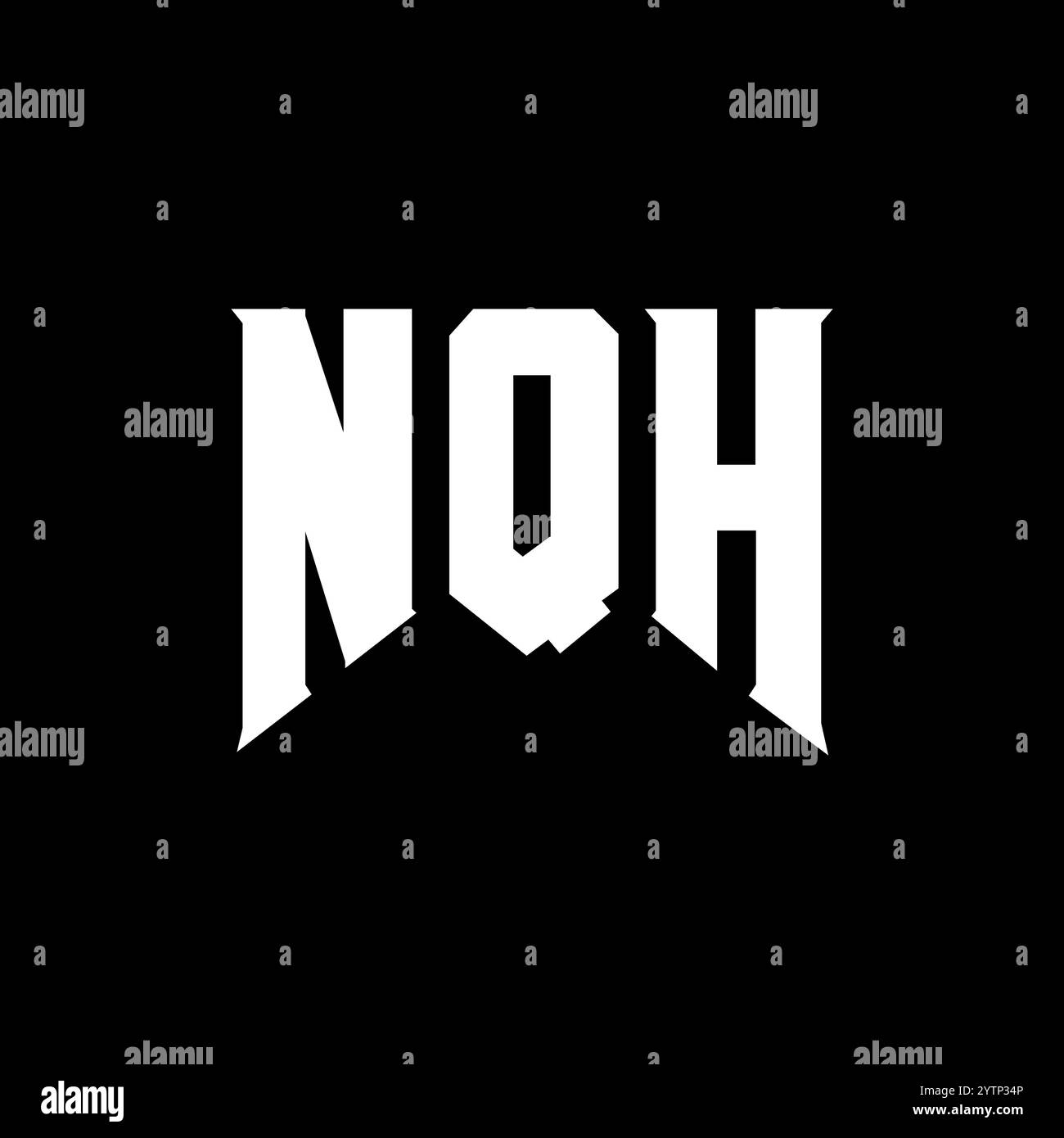 Nqh logo design Stock Vector Images - Alamy