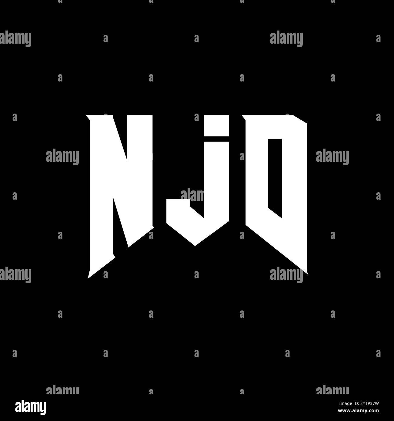 NJD letter logo design for technology company. NJD logo design black ...