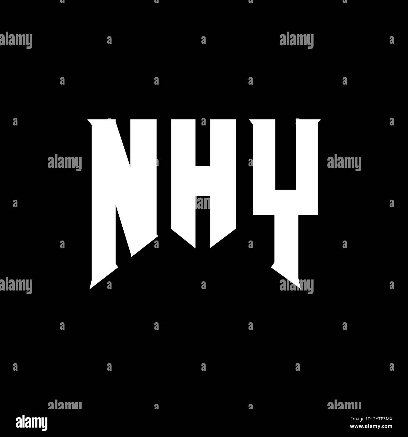 NHY letter logo design for technology company. NHY logo design black ...