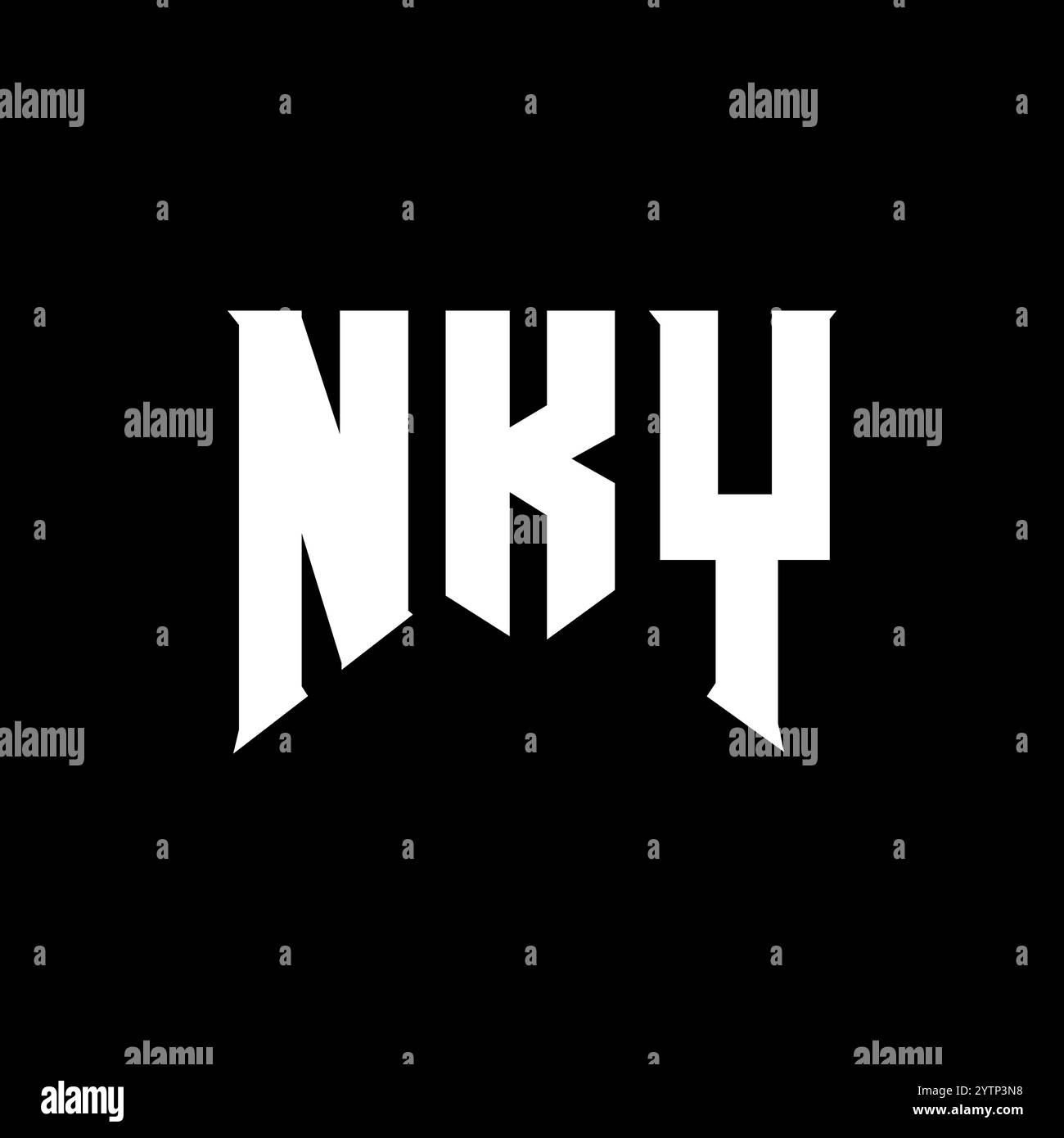 NKY letter logo design for technology company. NKY logo design black ...