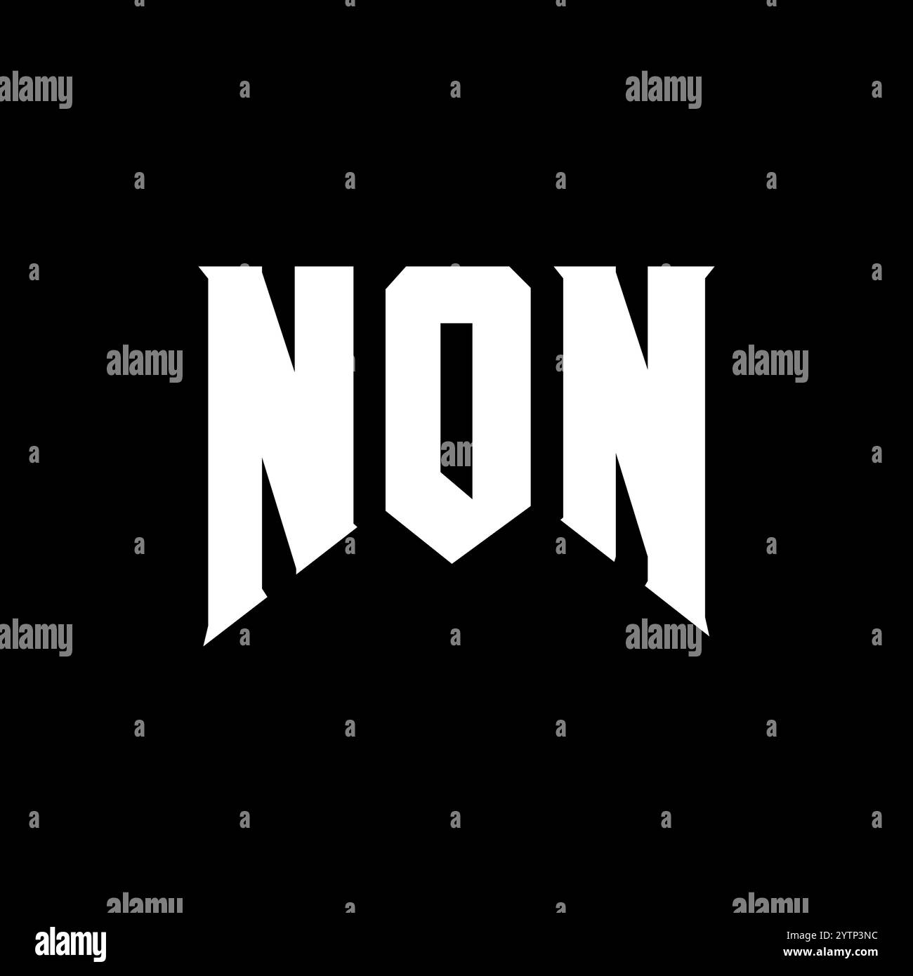 NON letter logo design for technology company. NON logo design black ...