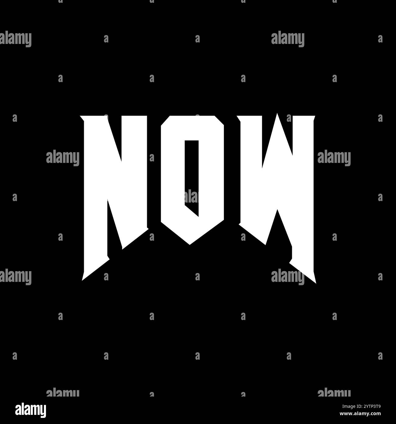 NOW letter logo design for technology company. NOW logo design black ...