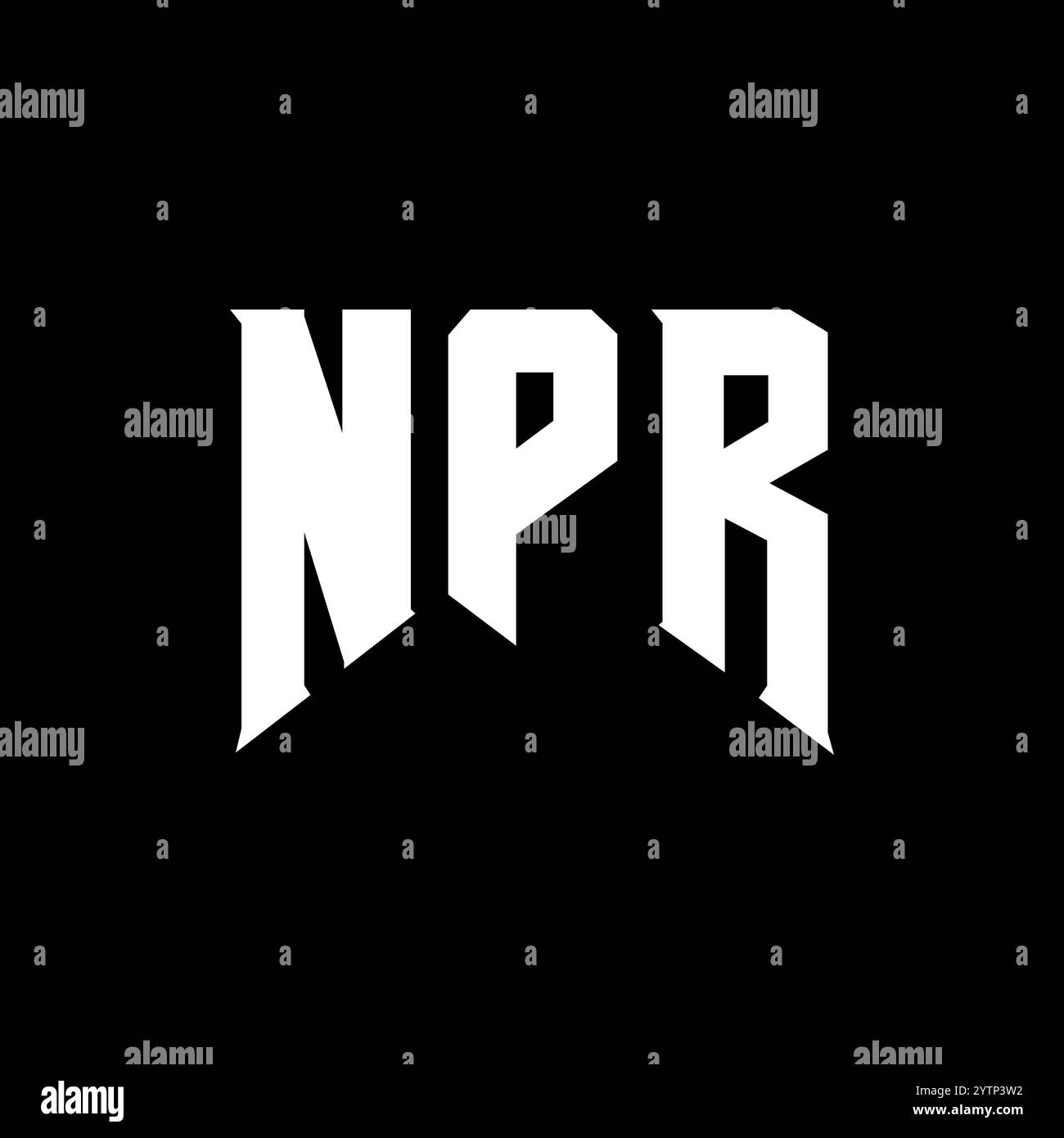 NPR letter logo design for technology company. NPR logo design black ...