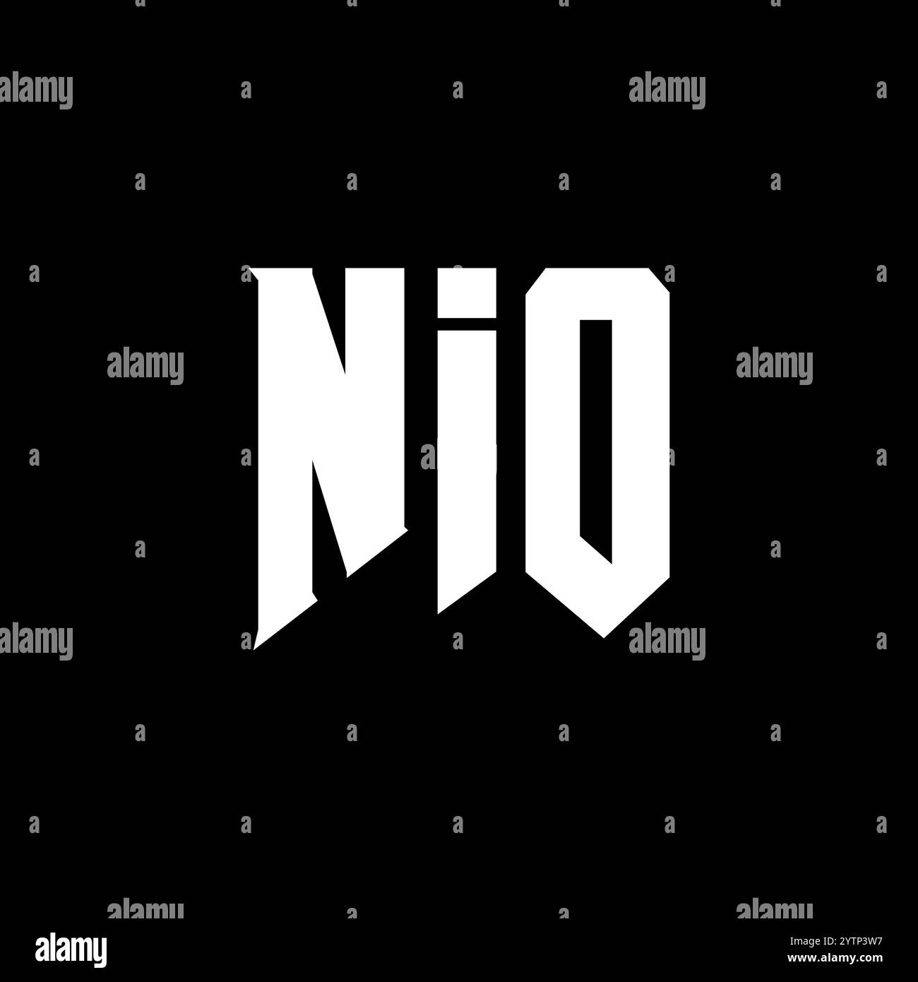 NIO letter logo design for technology company. NIO logo design black ...