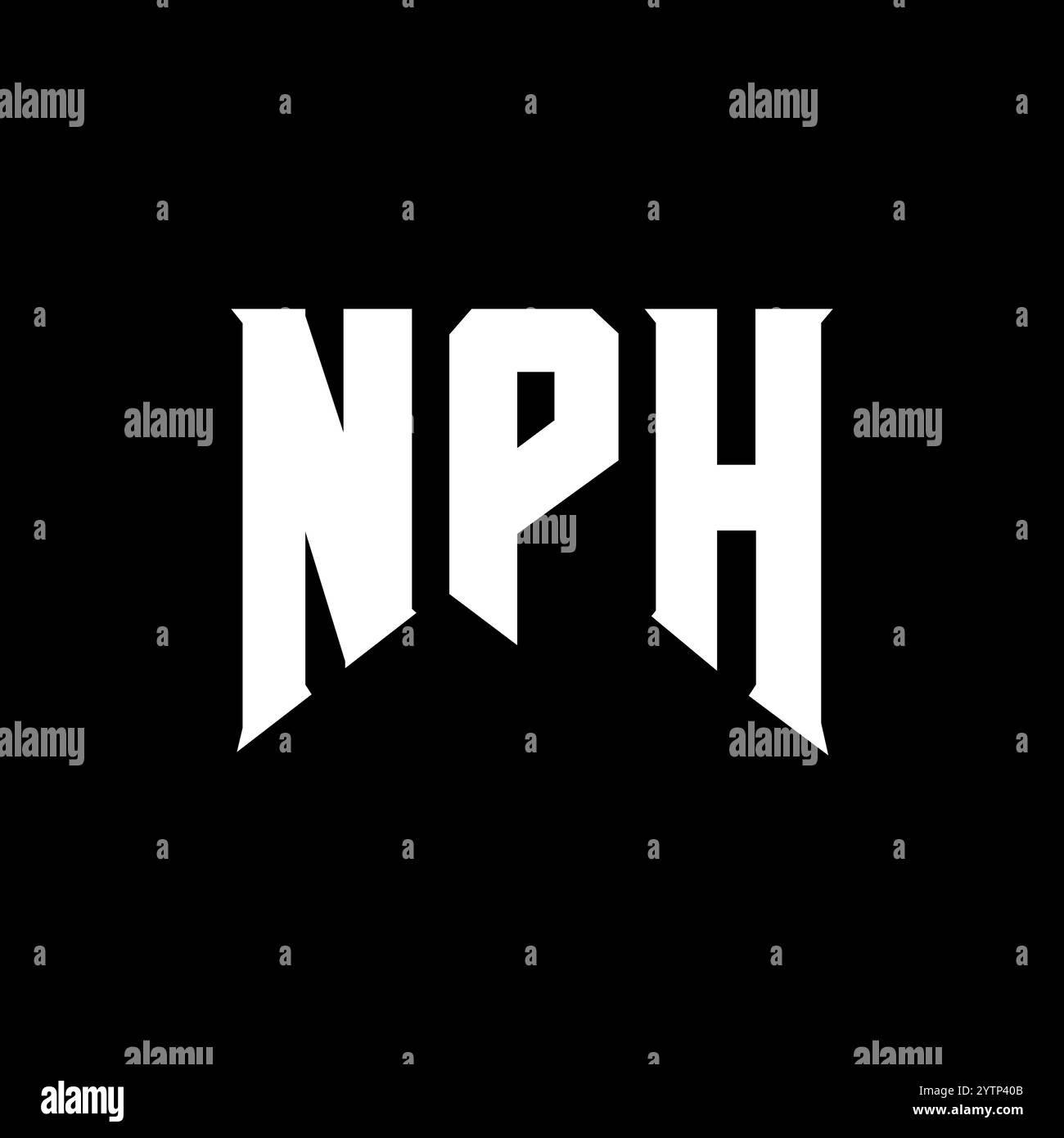 NPH letter logo design for technology company. NPH logo design black ...