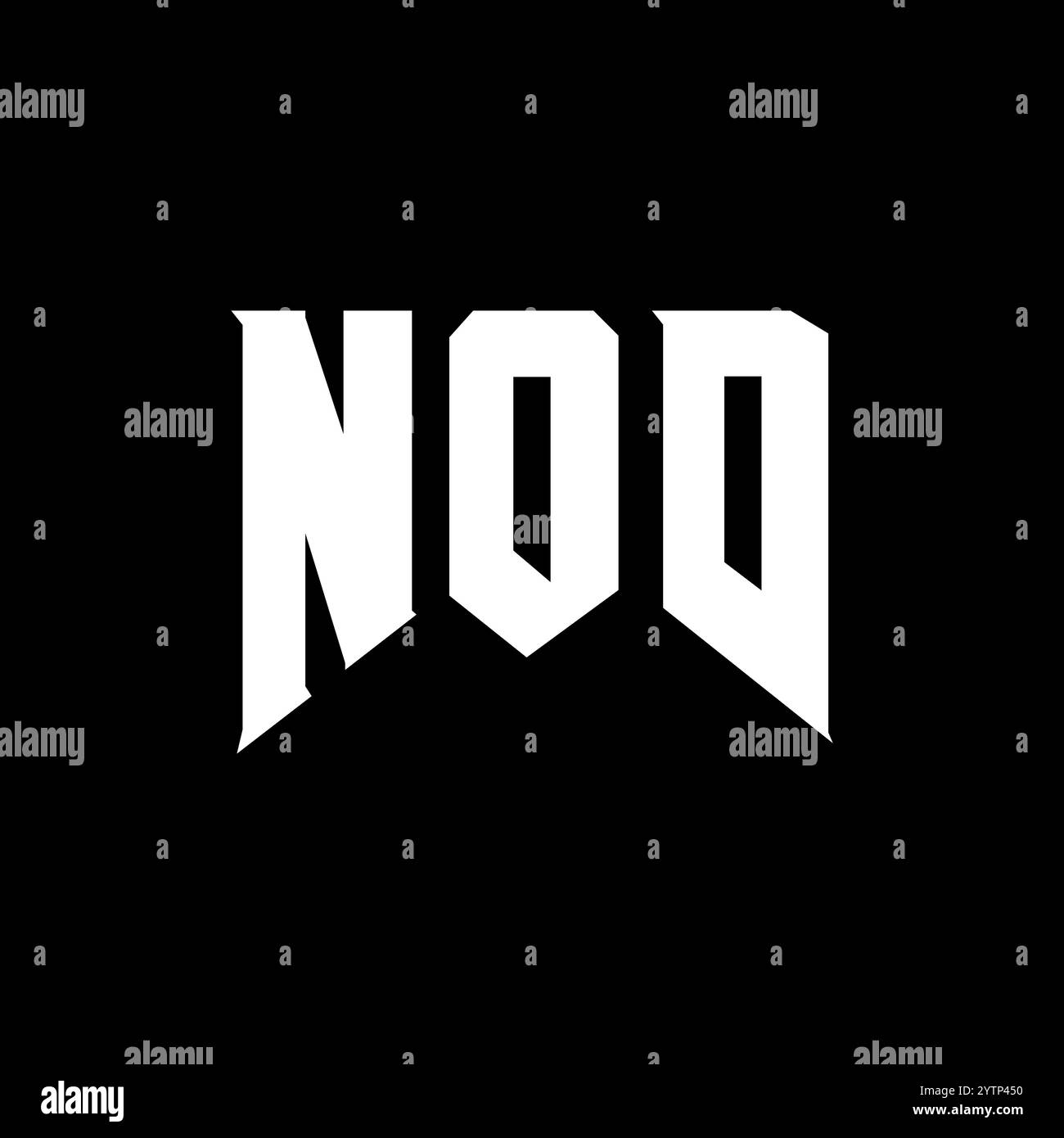 NOD letter logo design for technology company. NOD logo design black ...
