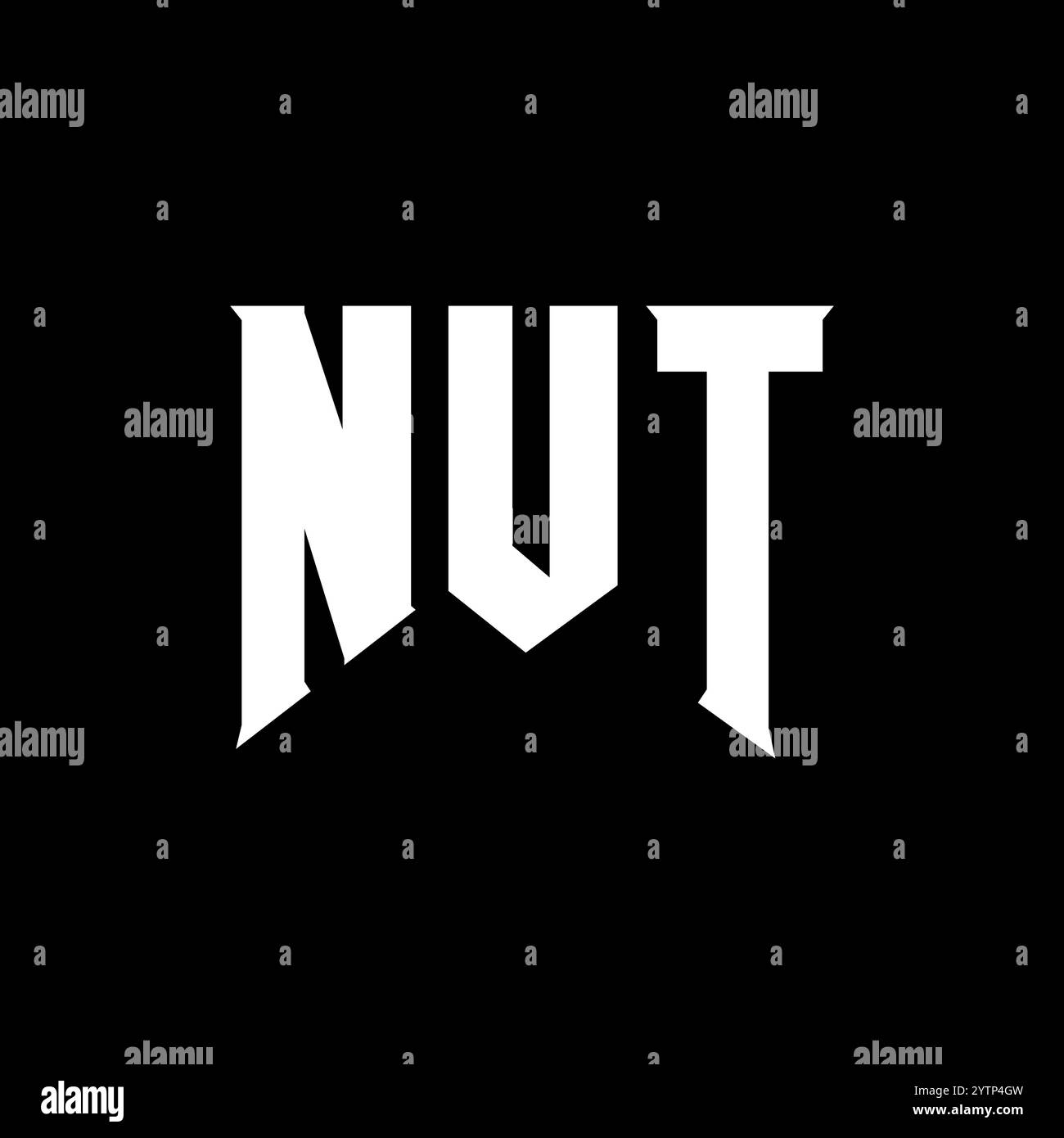 NUT letter logo design for technology company. NUT logo design black ...