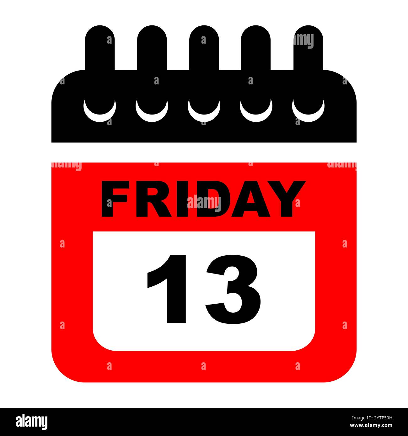 Symbolic representation of Friday the 13th as a day of superstition and ...