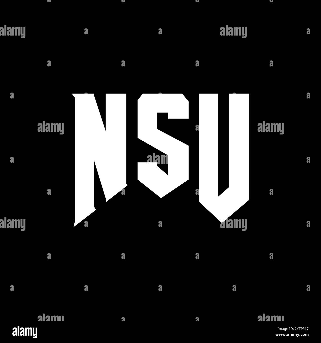 NSU letter logo design for technology company. NSU logo design black ...