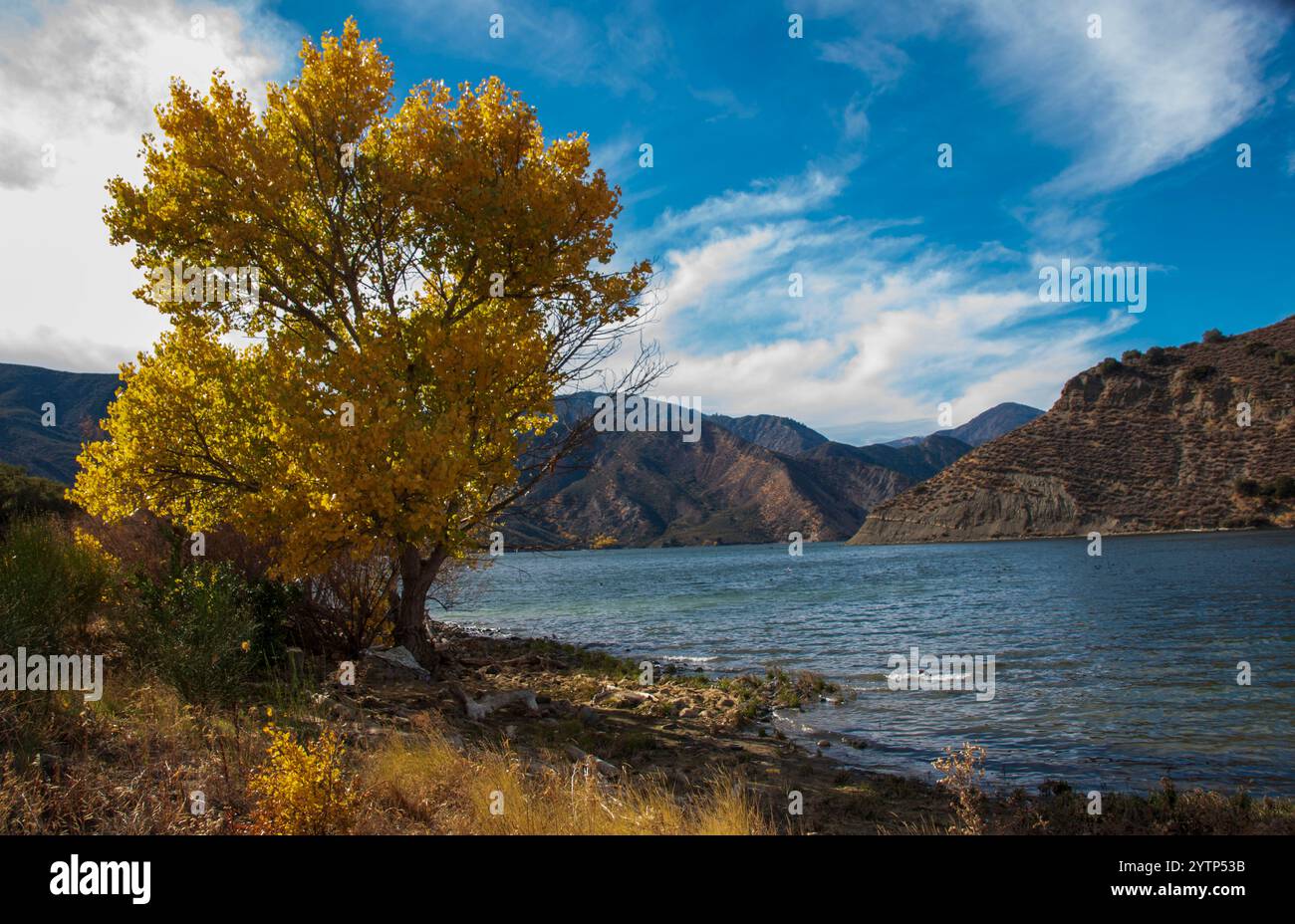 Pyramid Lake is a reservoir in Los Angeles County near Interstate 5 ...