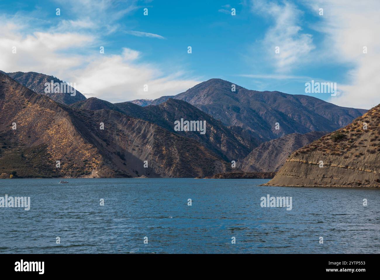 Pyramid Lake is a reservoir in Los Angeles County near Interstate 5 ...