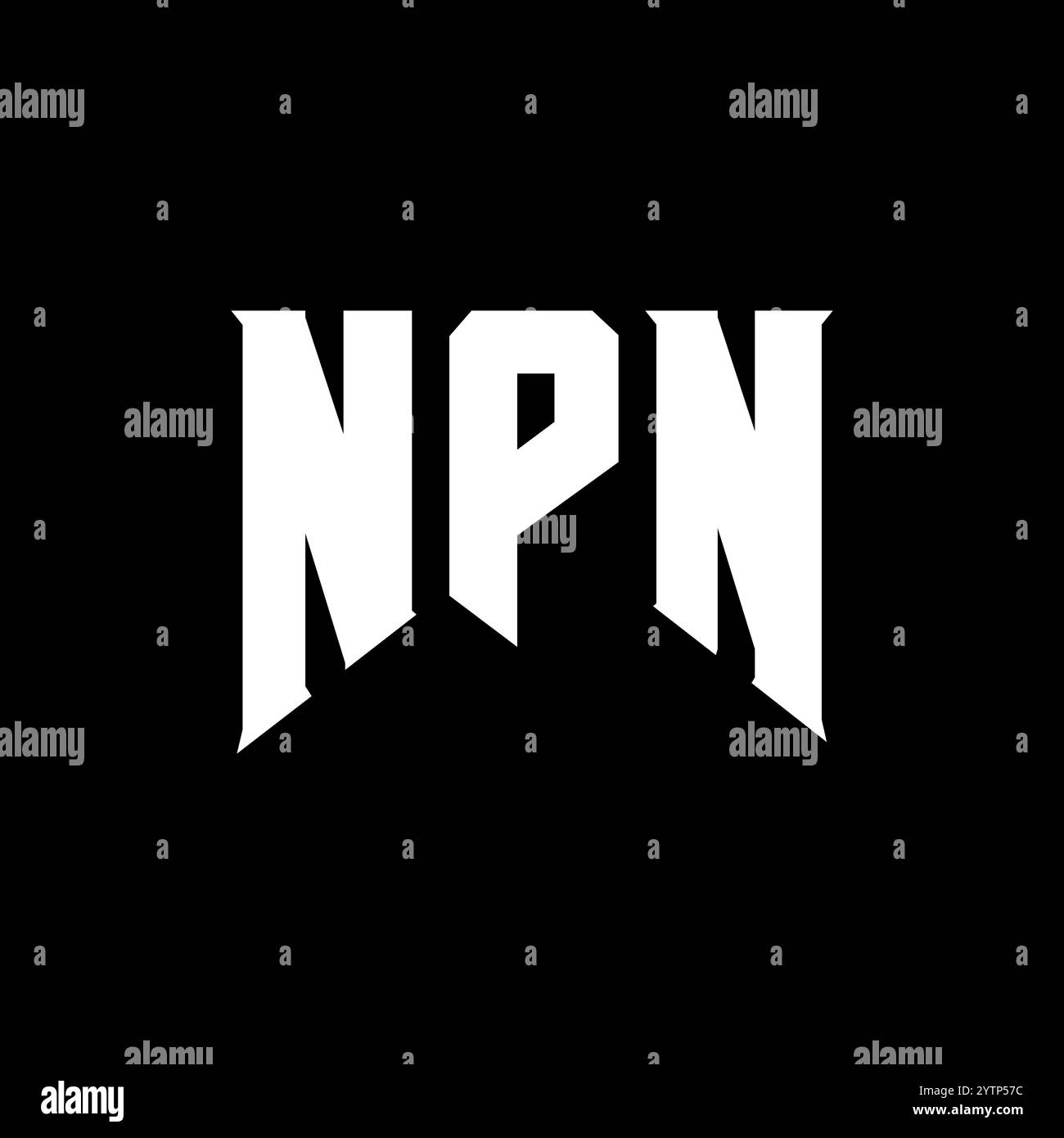NPN letter logo design for technology company. NPN logo design black ...