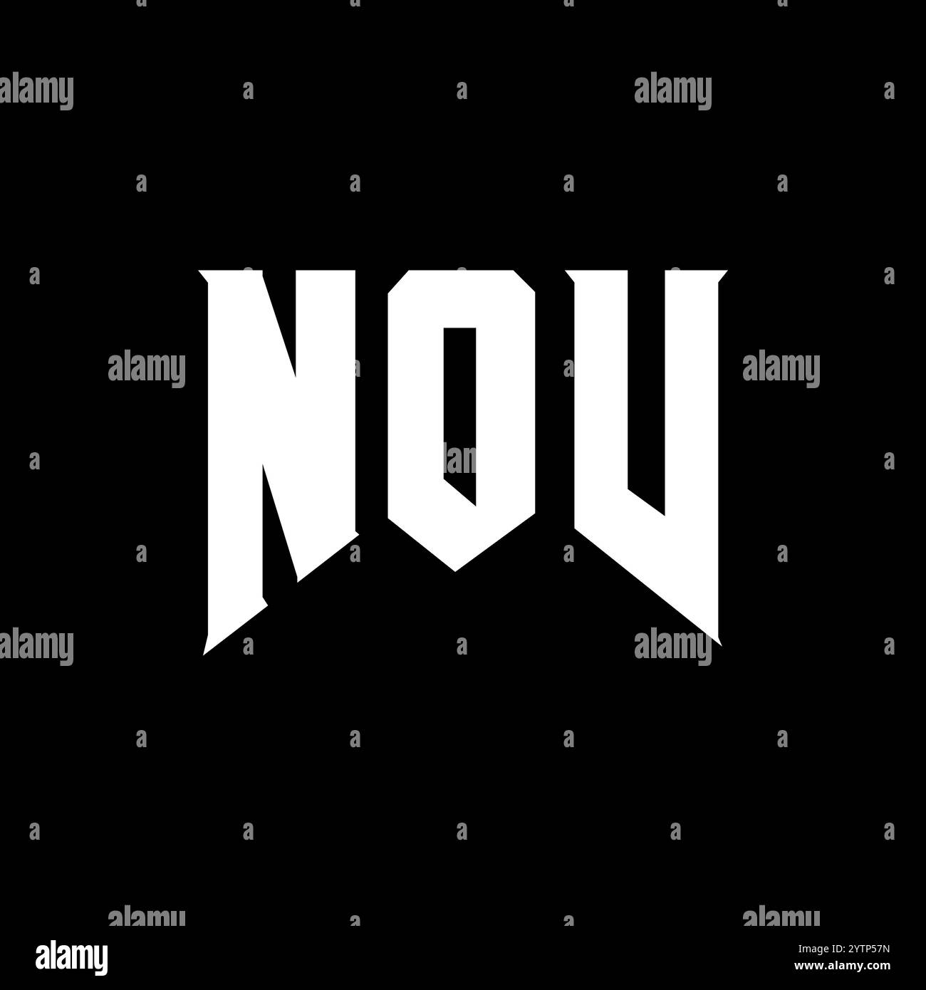 NOV letter logo design for technology company. NOV logo design black ...