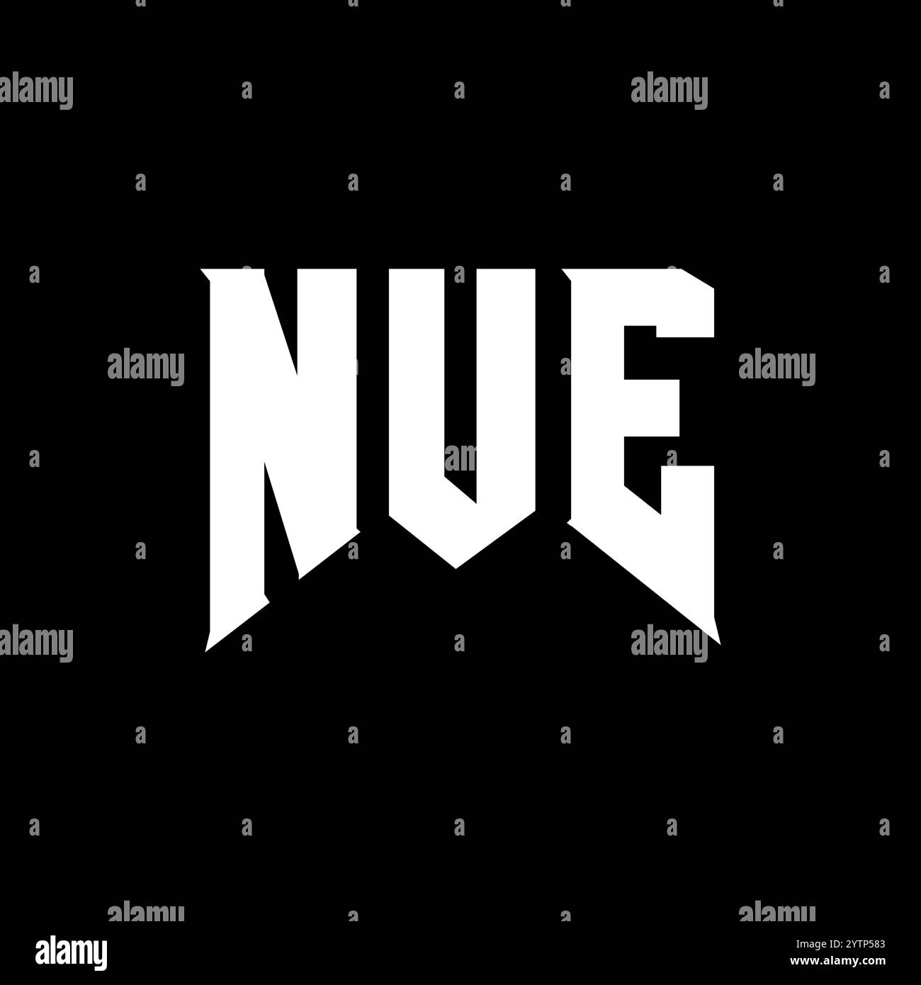 NUE letter logo design for technology company. NUE logo design black ...