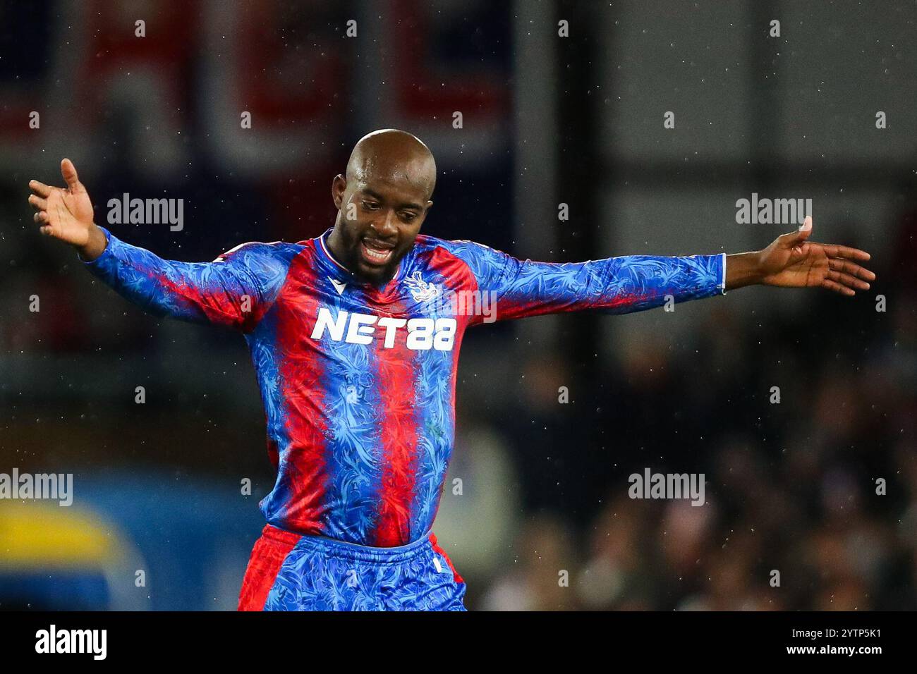 Jean-Philippe Mateta of Crystal Palace reacts during the Premier League ...