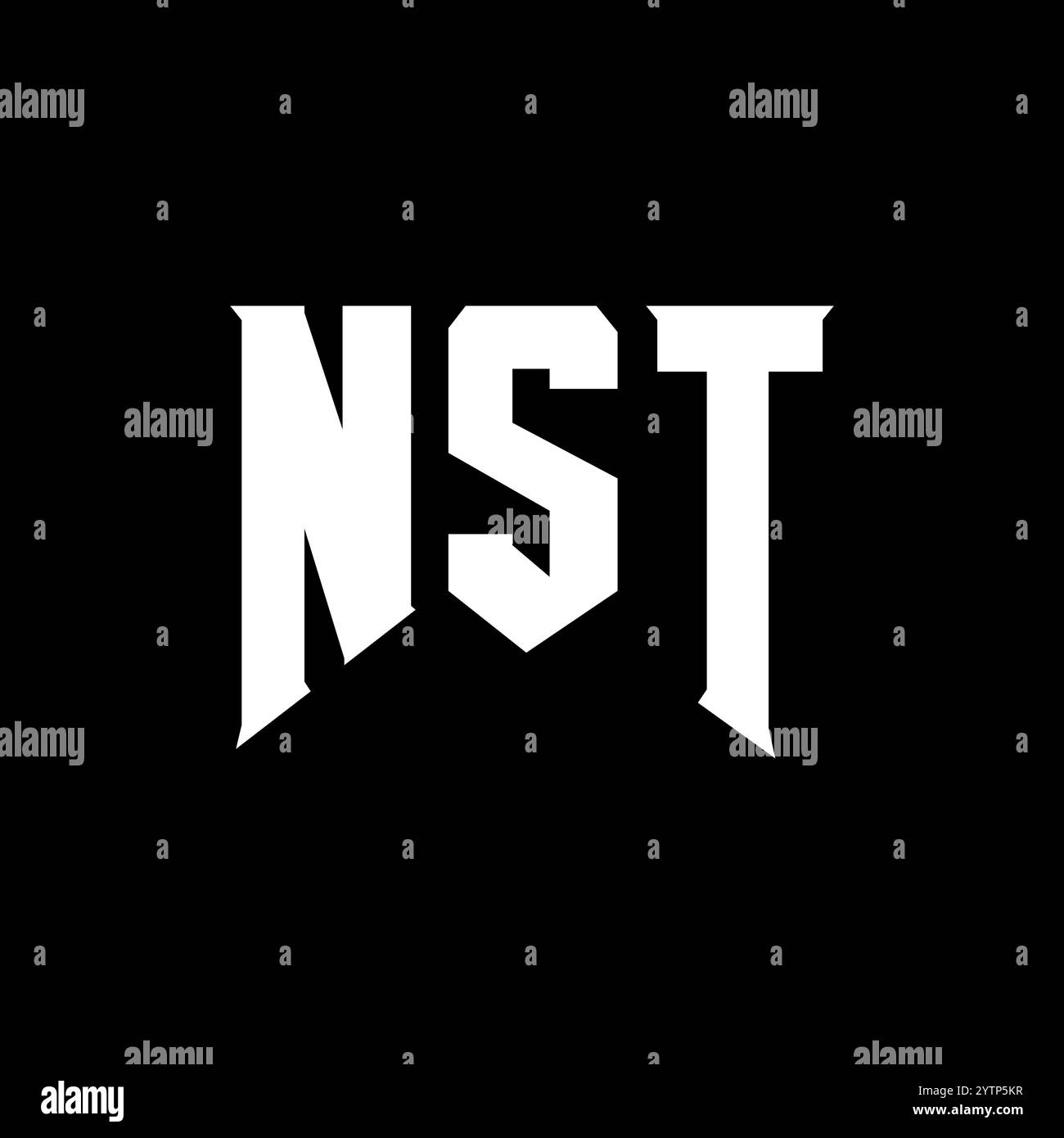 NST letter logo design for technology company. NST logo design black ...