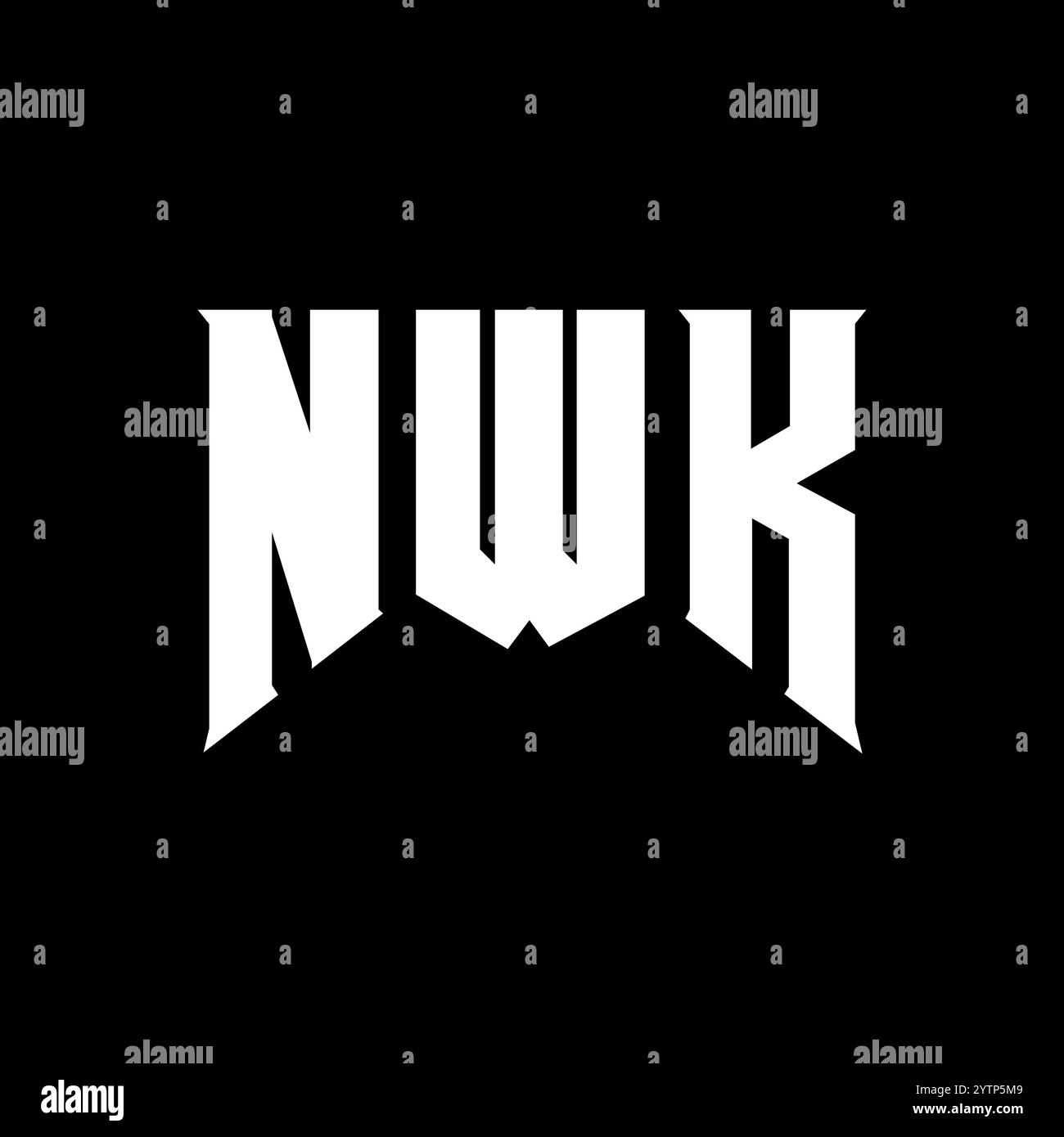 NWK letter logo design for technology company. NWK logo design black ...