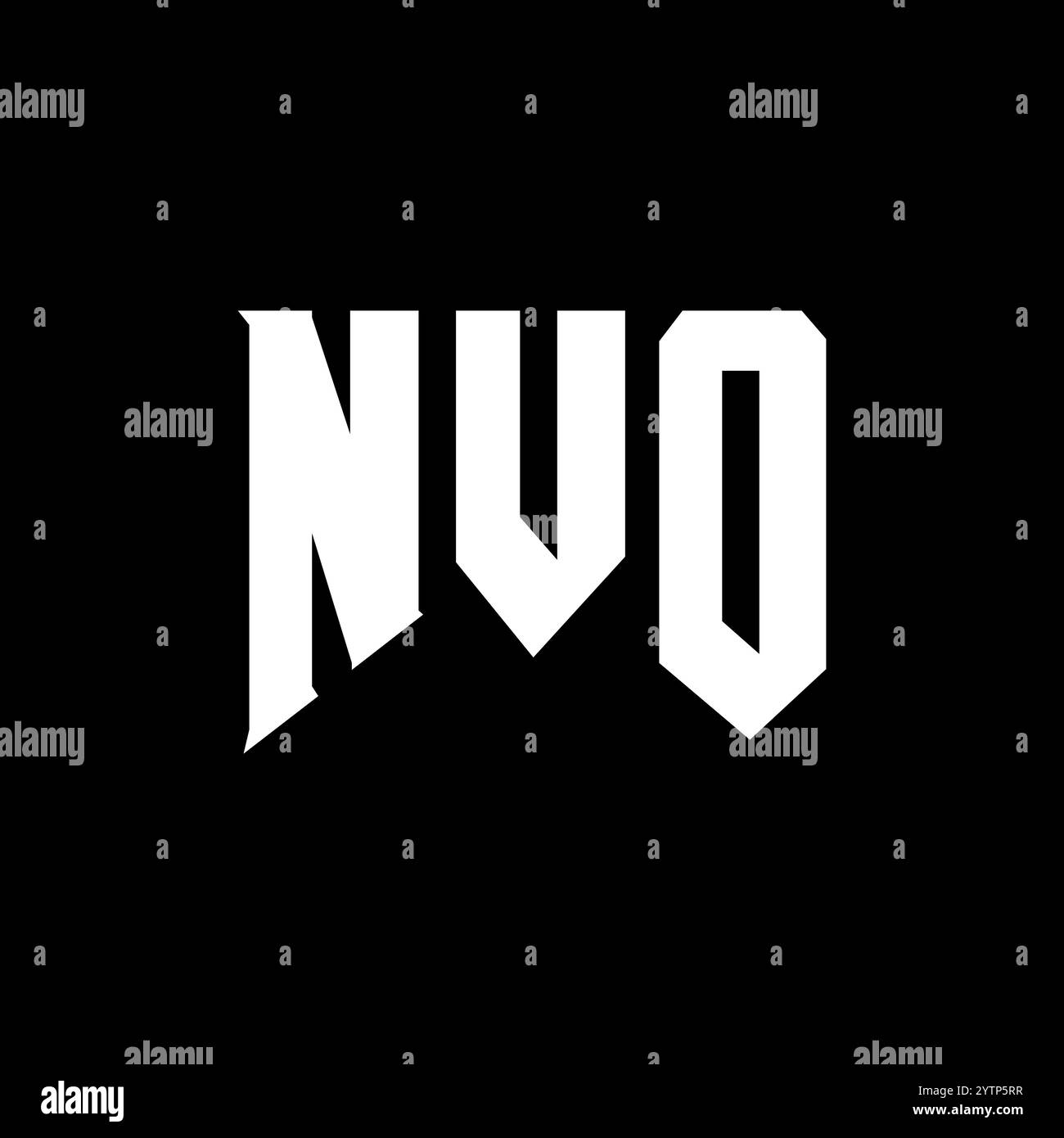 NVO letter logo design for technology company. NVO logo design black ...