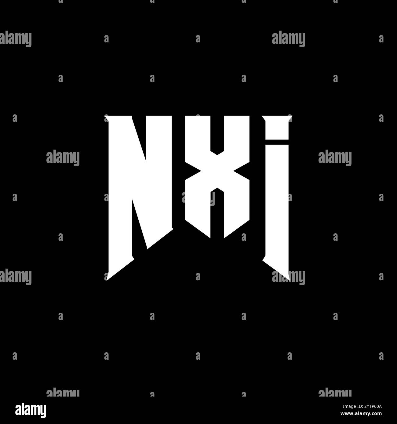 NXI letter logo design for technology company. NXI logo design black ...