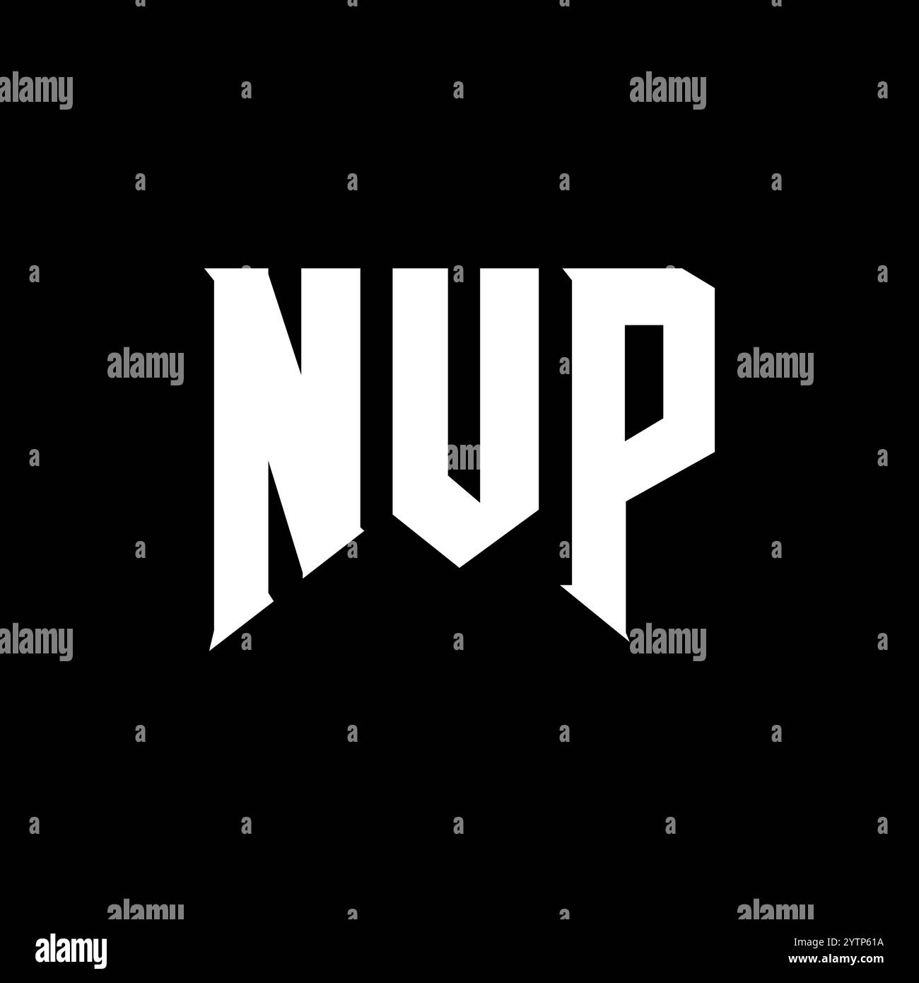 NUP letter logo design for technology company. NUP logo design black ...