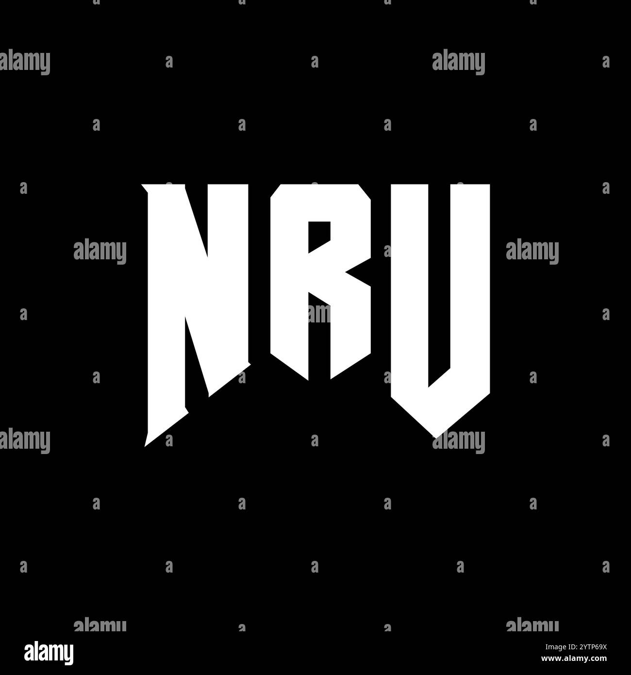 NRU letter logo design for technology company. NRU logo design black ...
