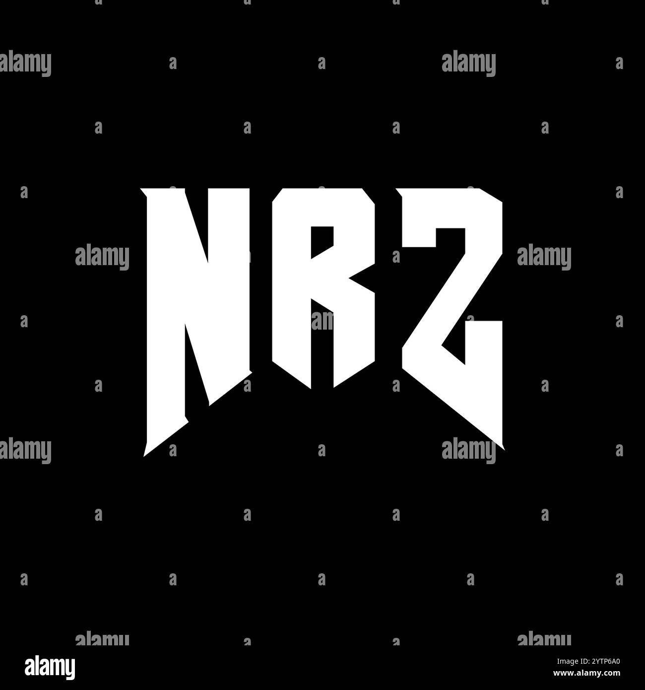 NRZ letter logo design for technology company. NRZ logo design black ...