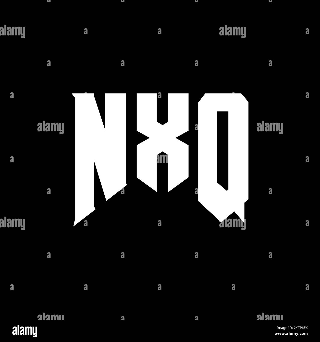 NXQ letter logo design for technology company. NXQ logo design black ...