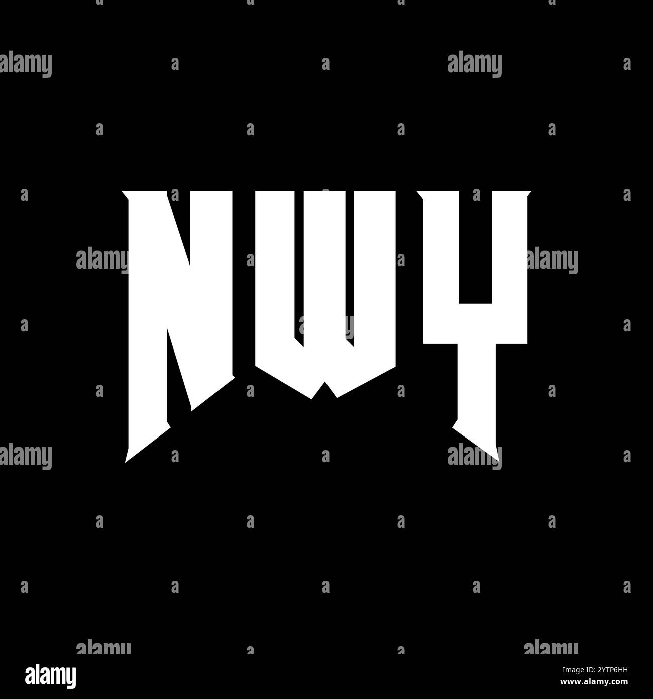 NWY letter logo design for technology company. NWY logo design black ...