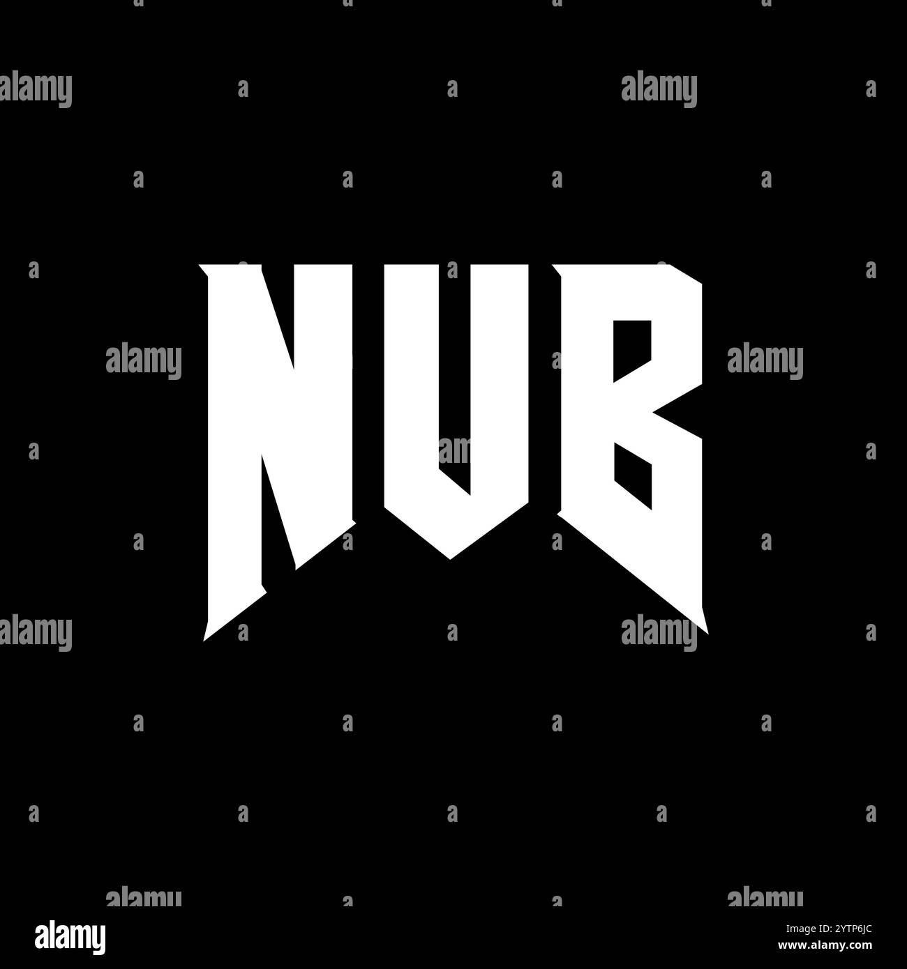 NUB letter logo design for technology company. NUB logo design black ...
