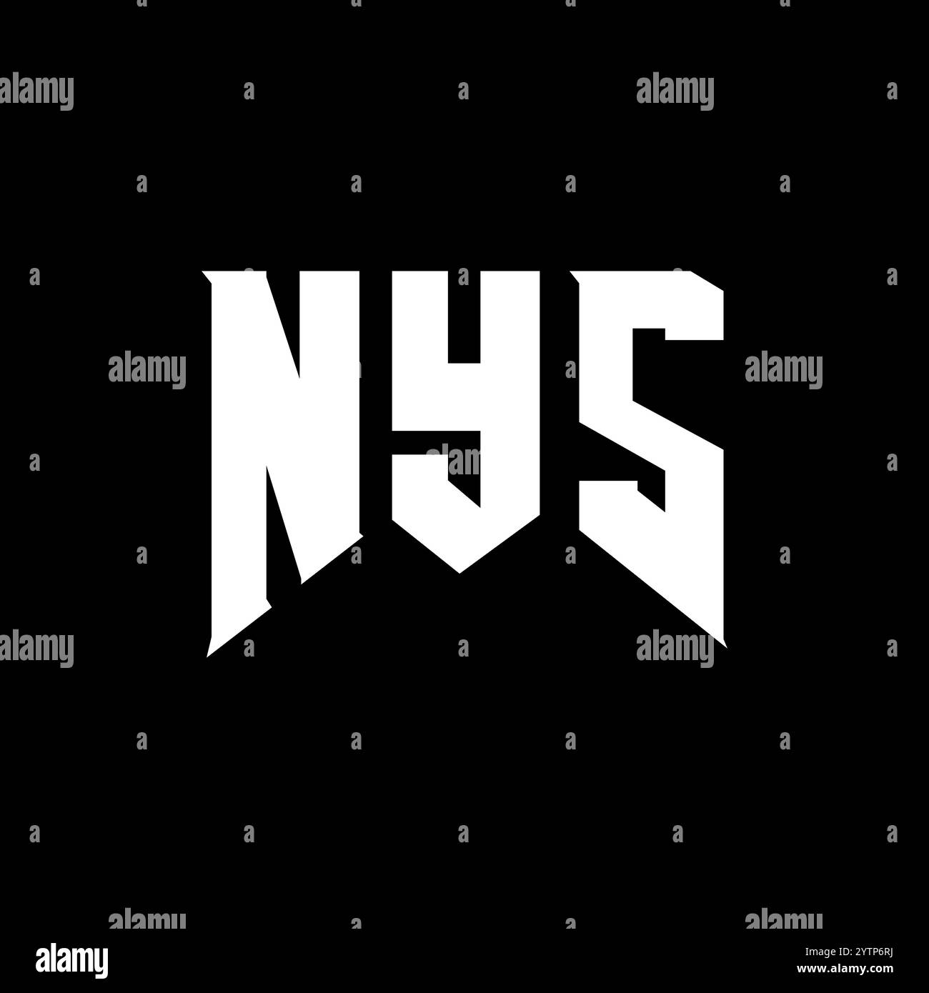 NYS letter logo design for technology company. NYS logo design black ...