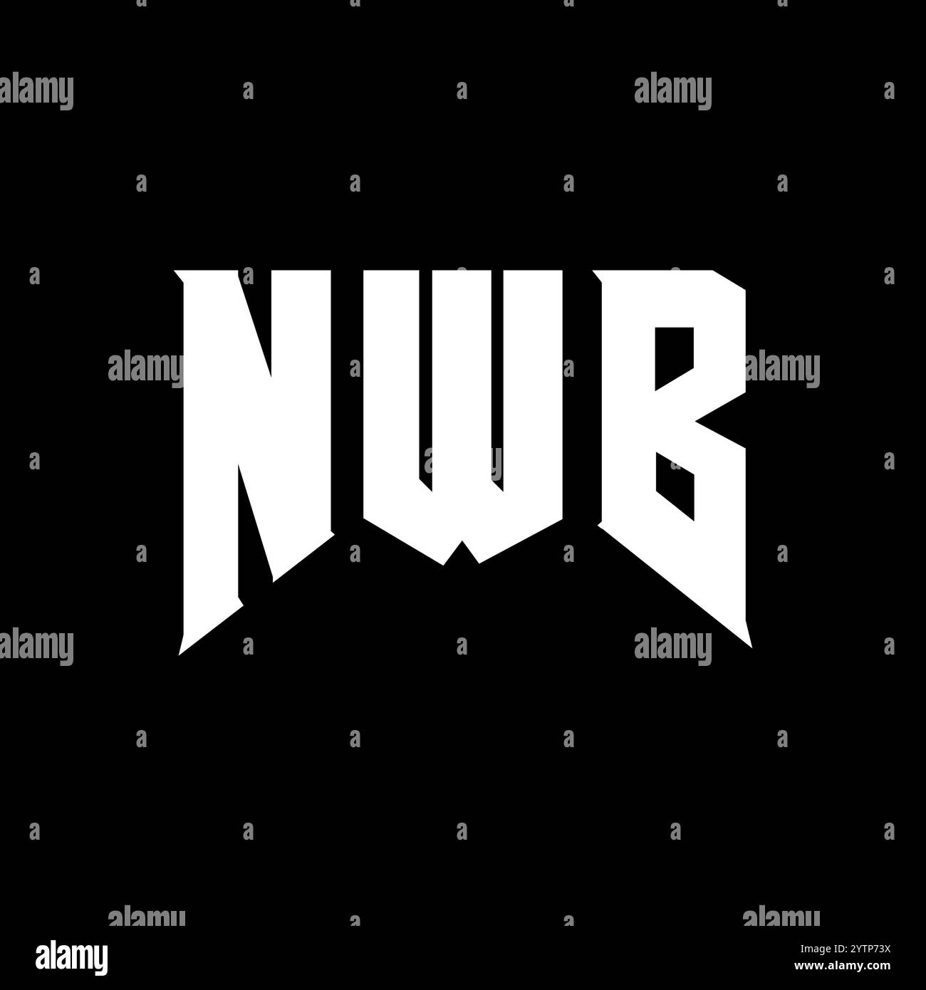 NWB letter logo design for technology company. NWB logo design black and white color combination ...