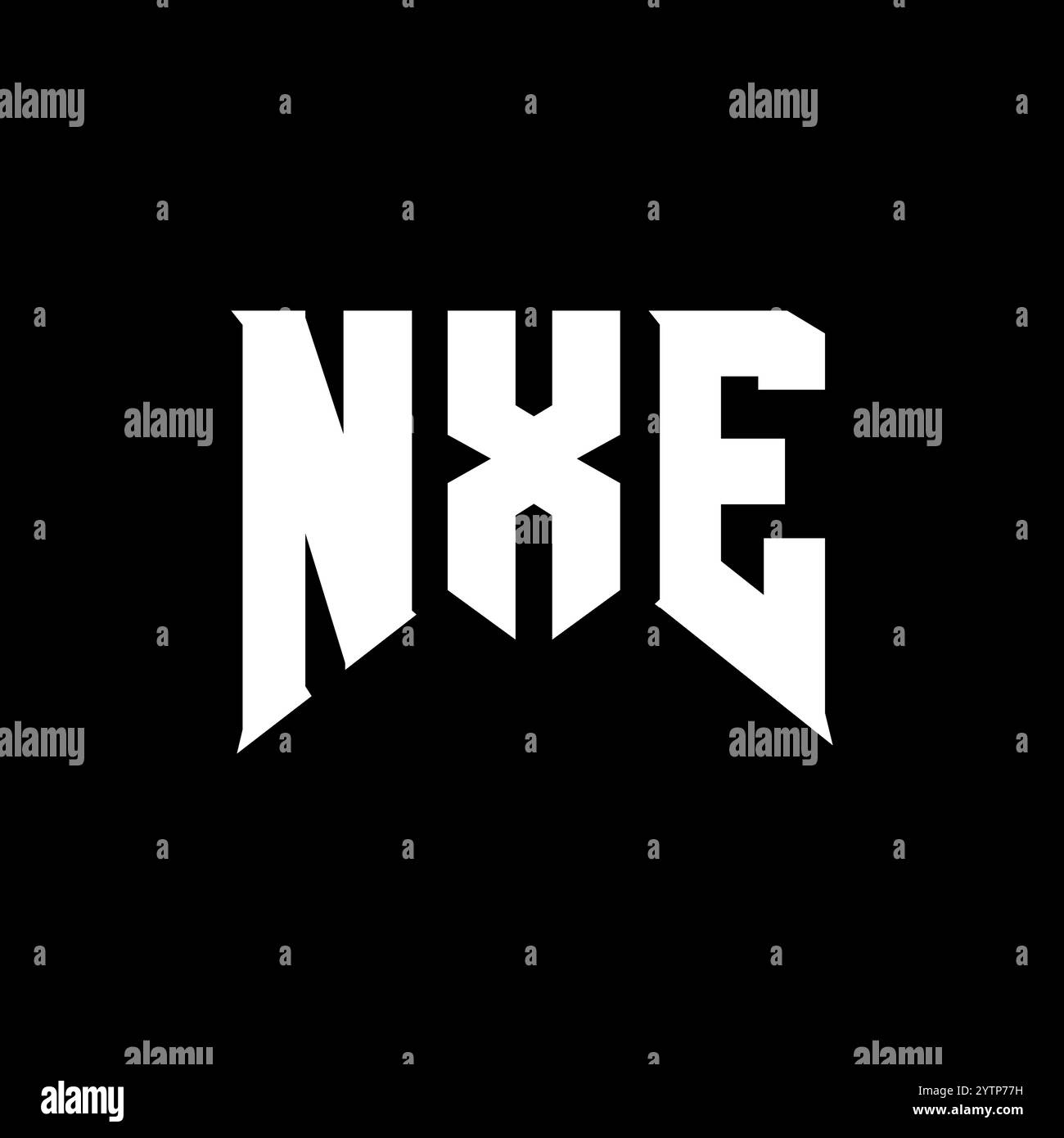 NXE letter logo design for technology company. NXE logo design black ...