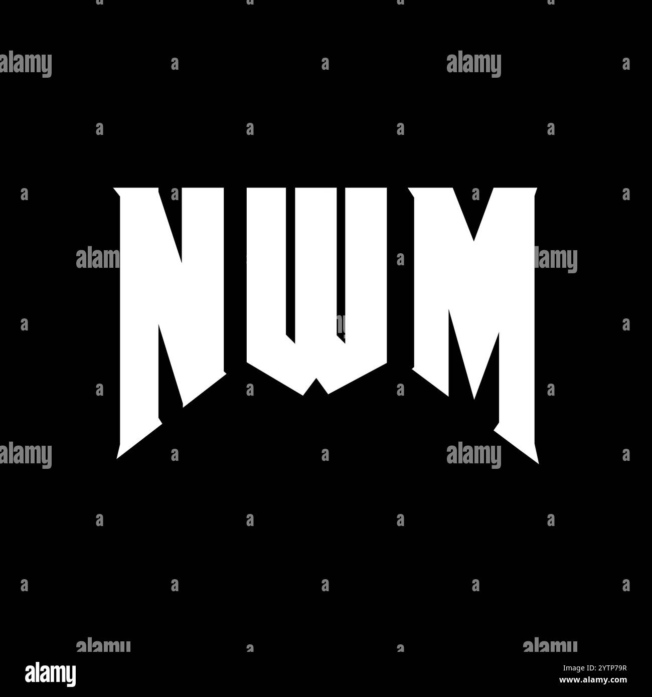 NWM letter logo design for technology company. NWM logo design black and white color combination ...