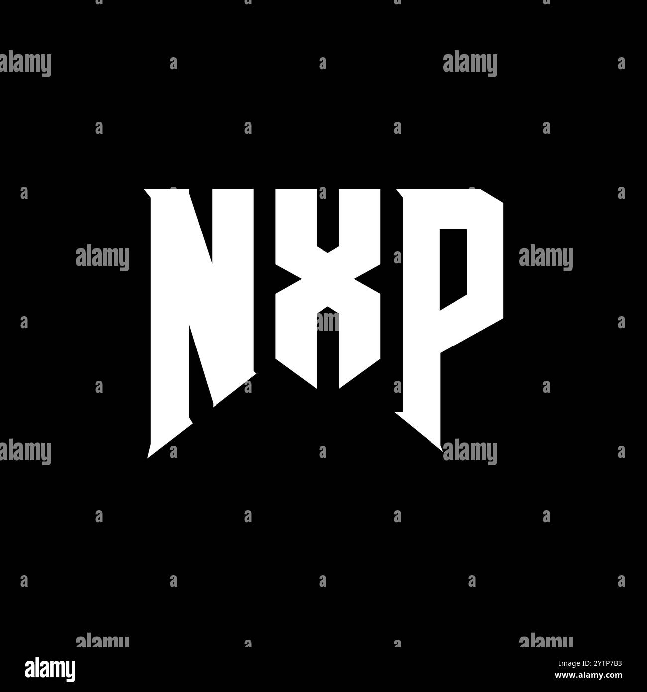 NXP letter logo design for technology company. NXP logo design black ...