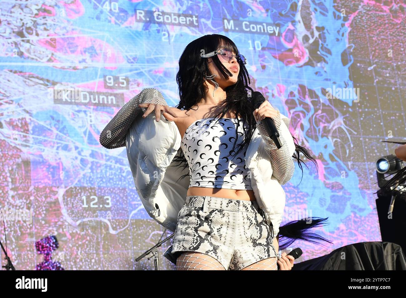 Kiss of Life - Natty performs onstage during iHeartRadio 102.7 KIIS FM ...