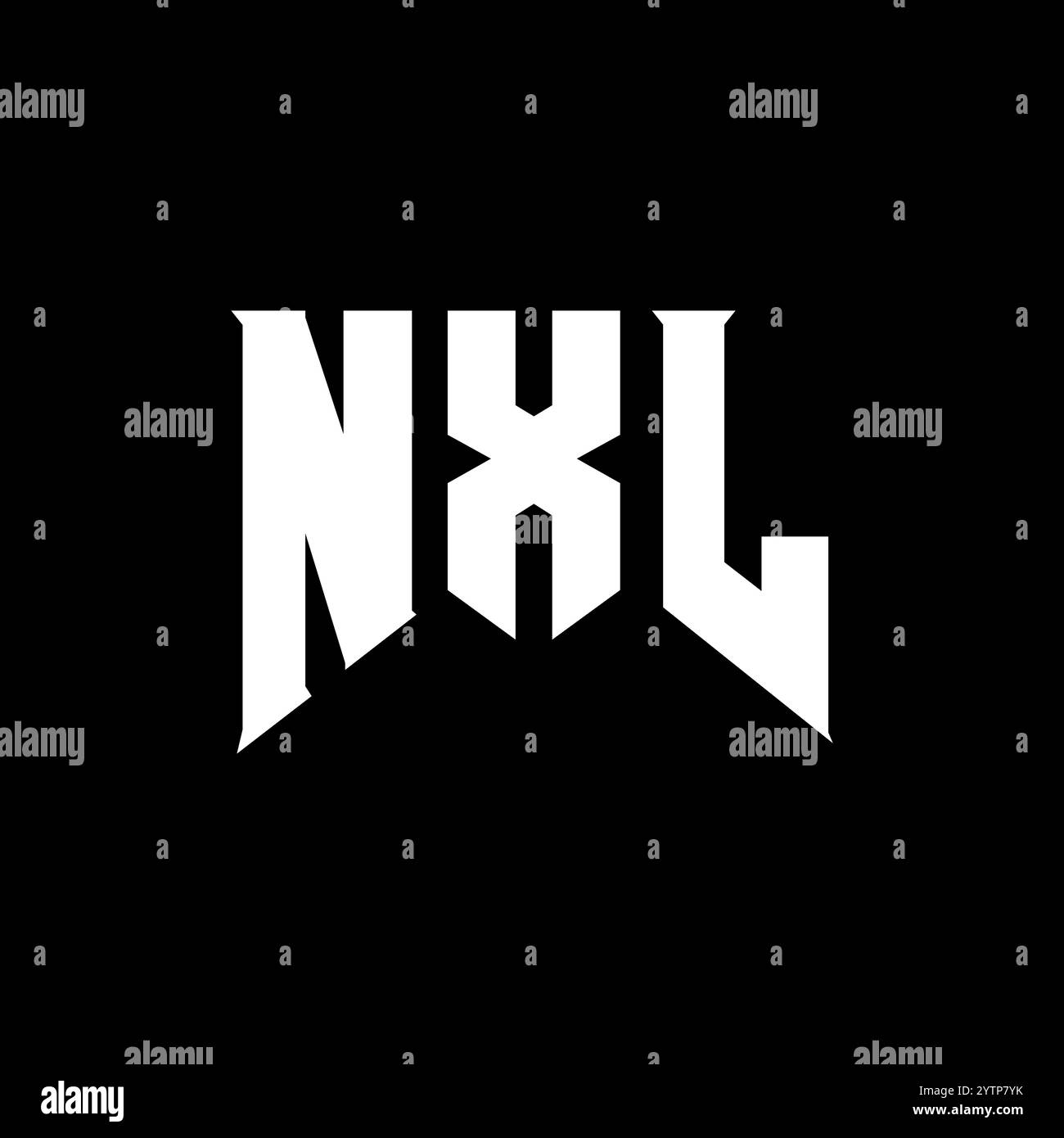 NXL letter logo design for technology company. NXL logo design black ...
