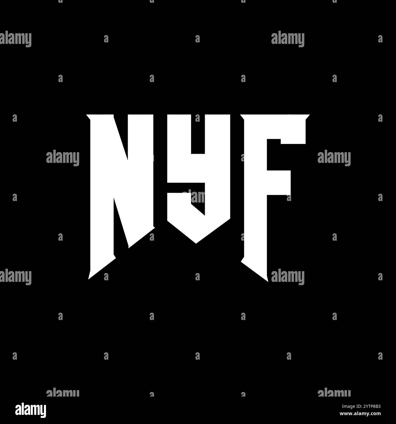NYF letter logo design for technology company. NYF logo design black ...