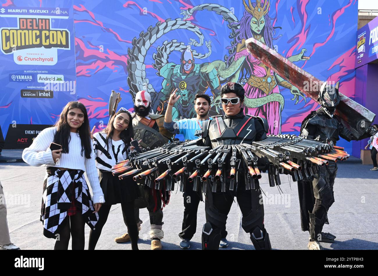 New Delhi, India. 07th Dec, 2024. NEW DELHI, INDIA - DECEMBER 6: People dressed as comic ...