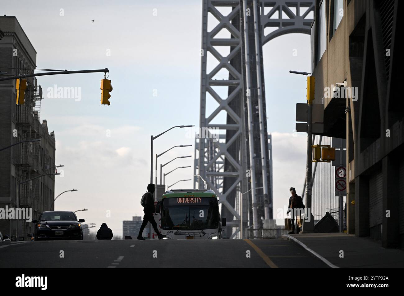 New York, USA. 07th Dec, 2024. View of the George Washington Bridge ...