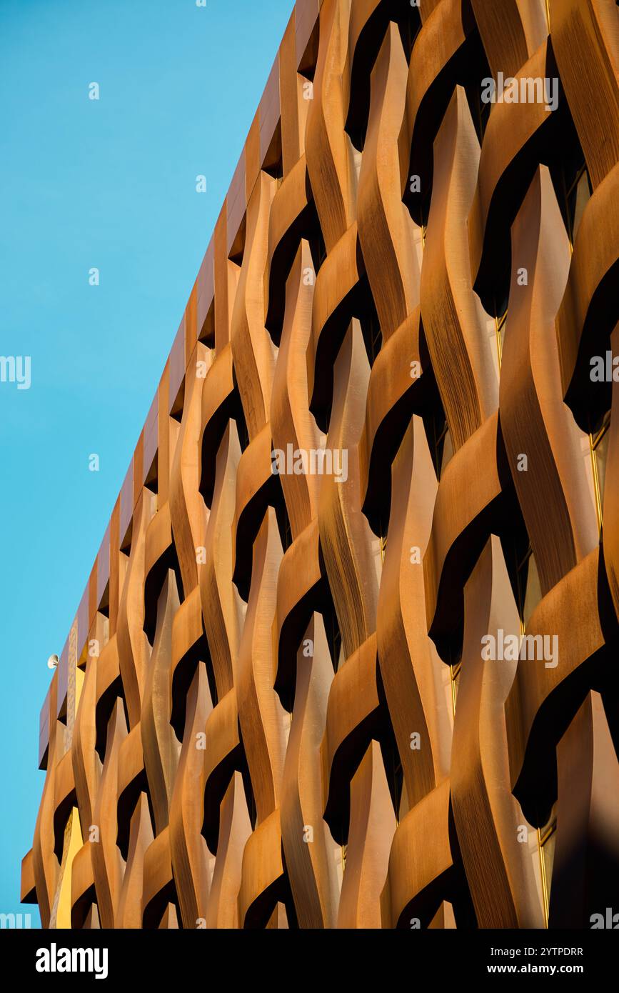 An intricate architectural facade featuring beautifully woven design ...