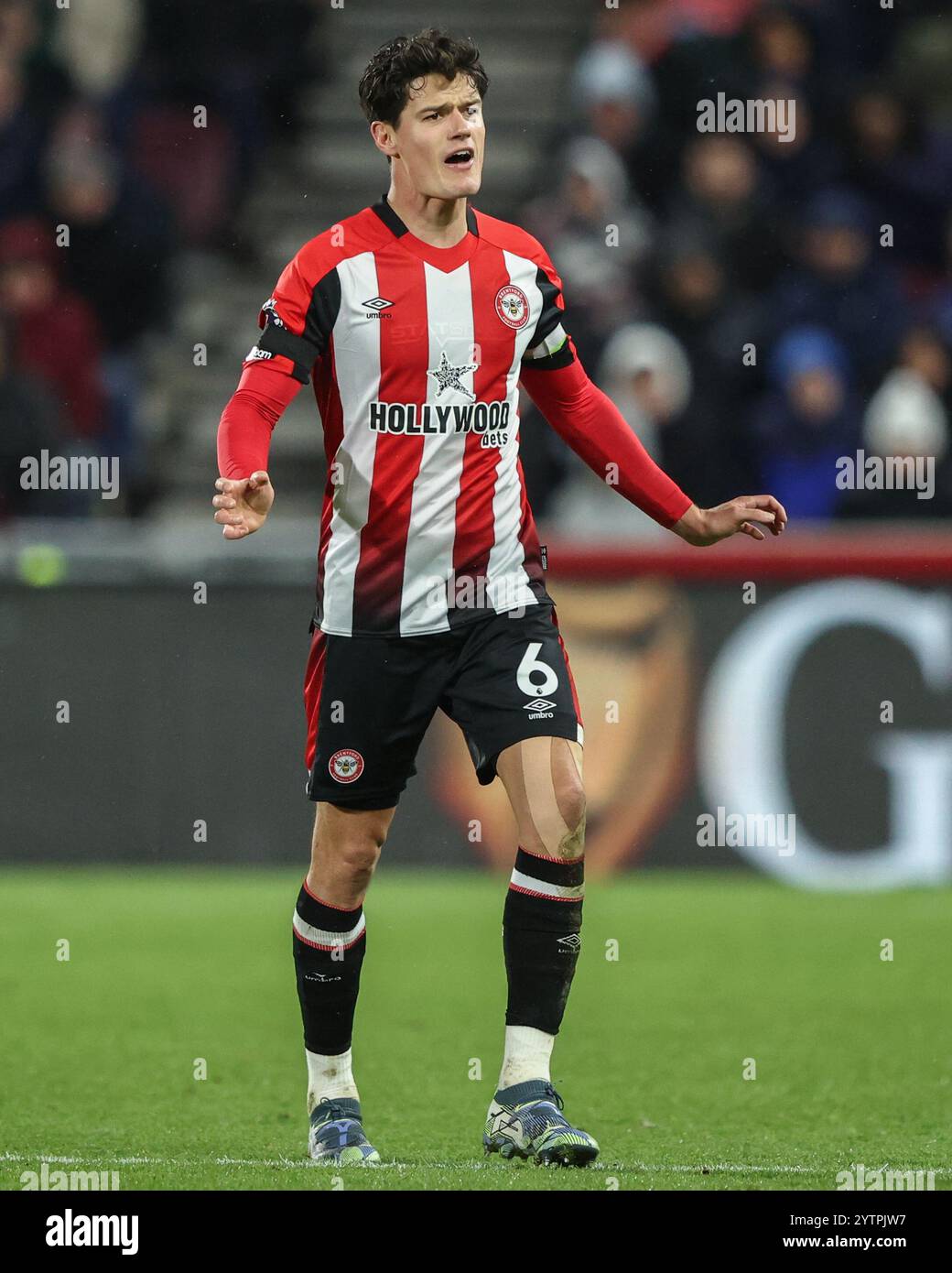 Christian Nørgaard of Brentford during the Premier League match ...