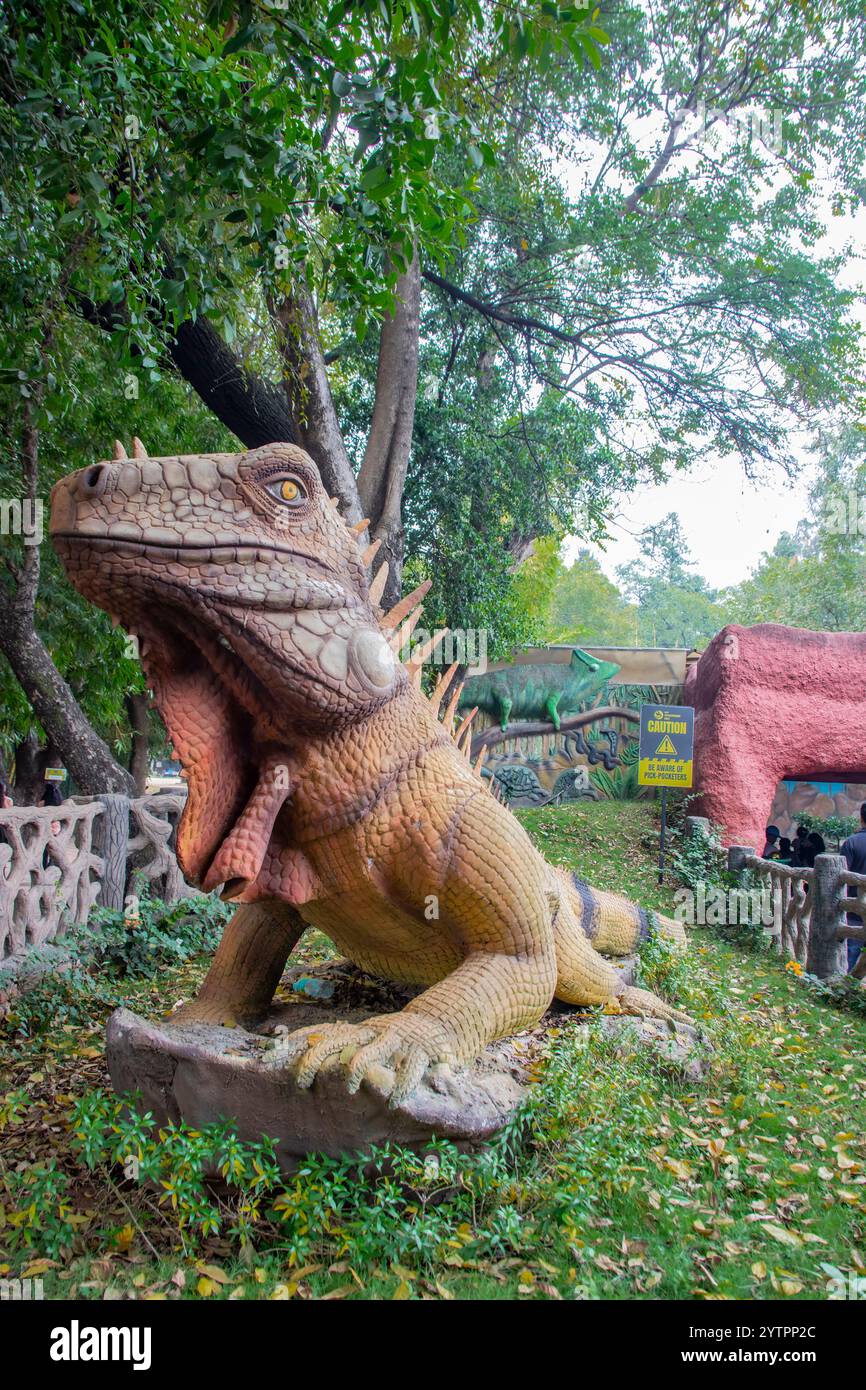 Hyderabad India 30th Nov 2024: the big red iguana sculpture in Nehru ...