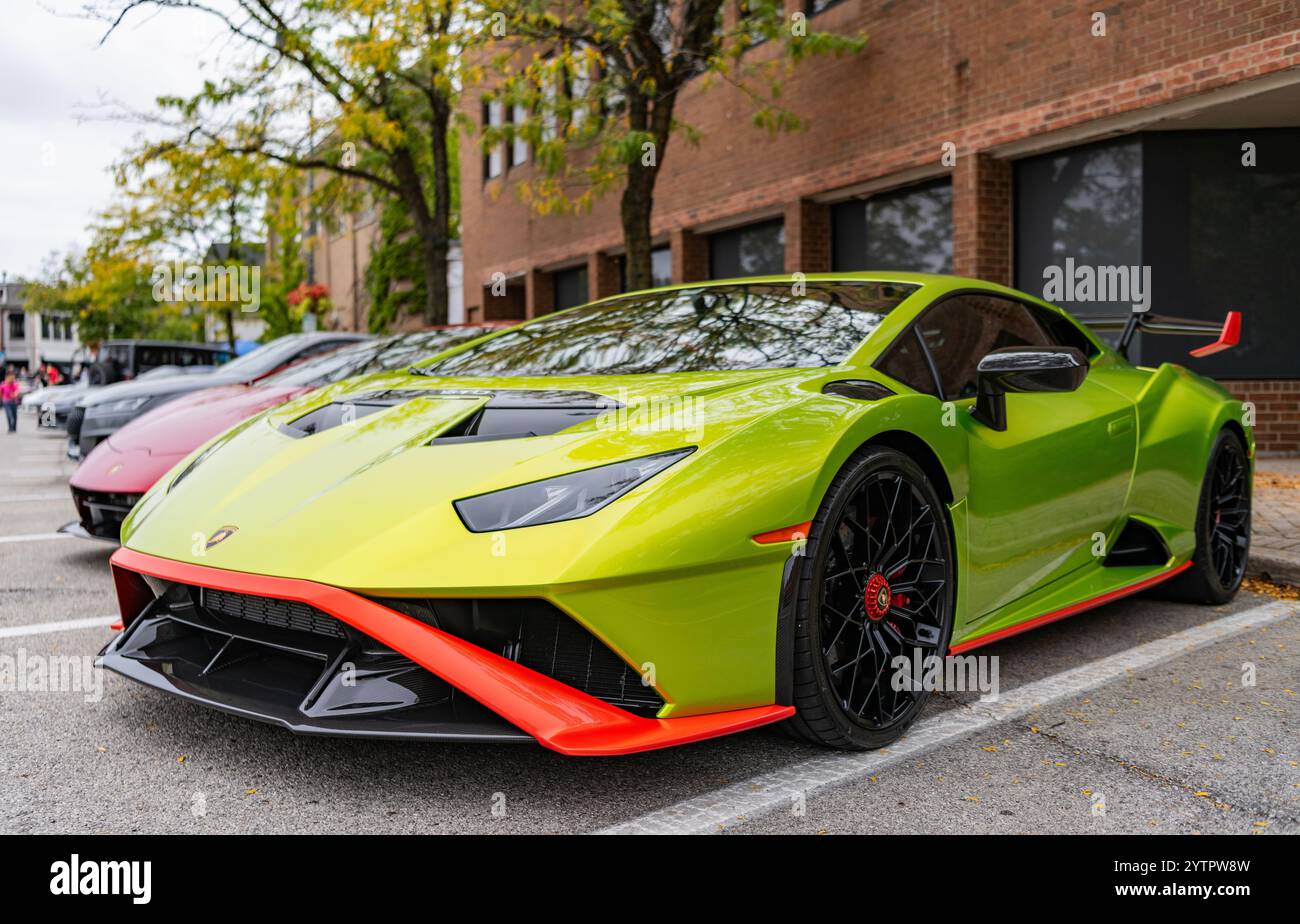 Chicago, Illinois - September 29, 2024: 2021 Lamborghini Huracan STO ...