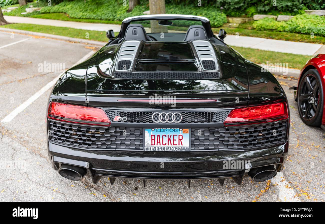 Chicago, Illinois - September 29, 2024: Audi R8 Spyder v10 convertible ...