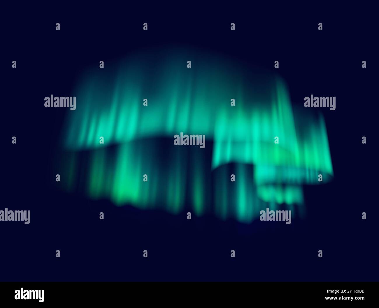 Northern lights aurora borealis in dark polar sky realistic vector ...
