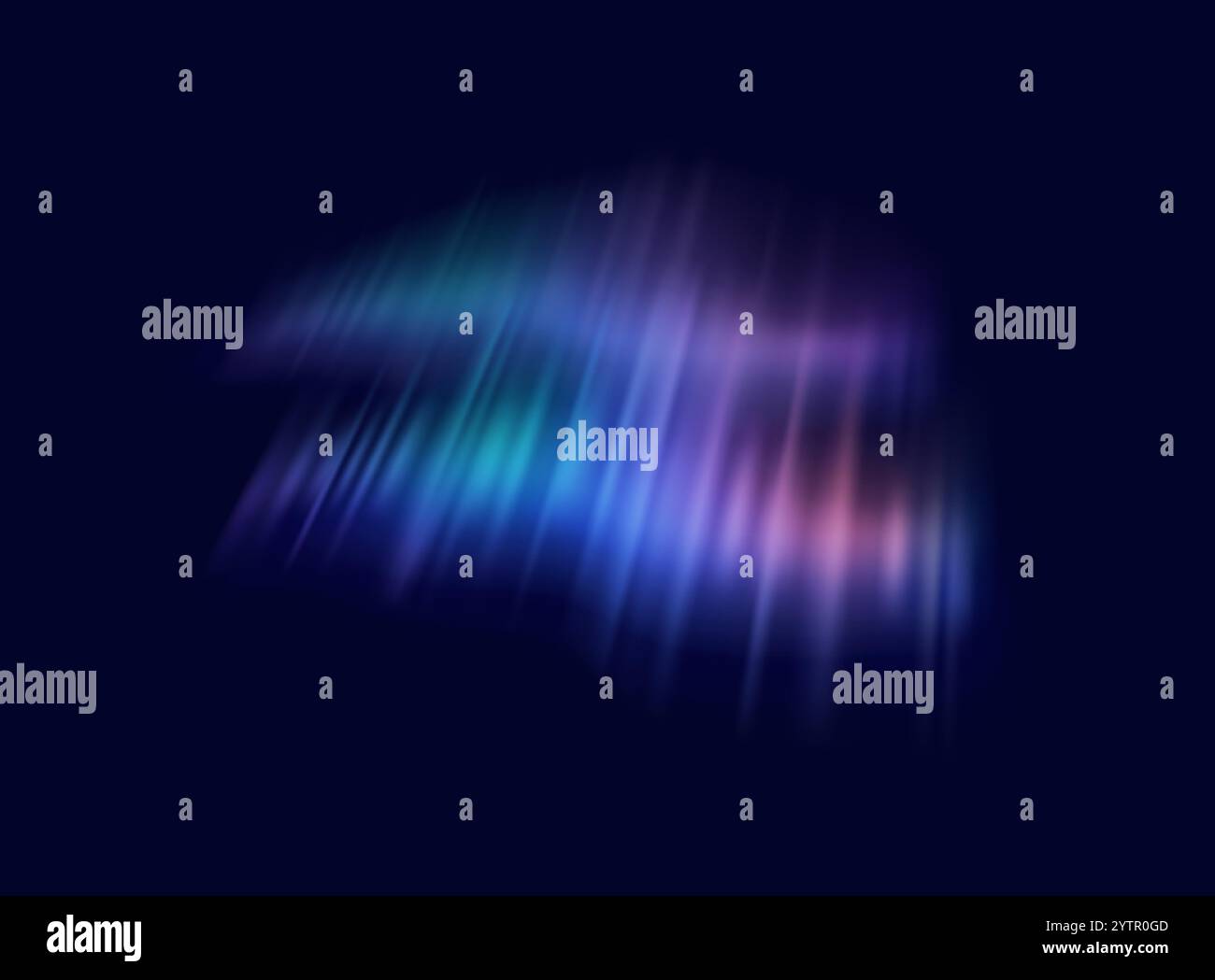 Northern lights shining in night sky realistic vector illustration ...