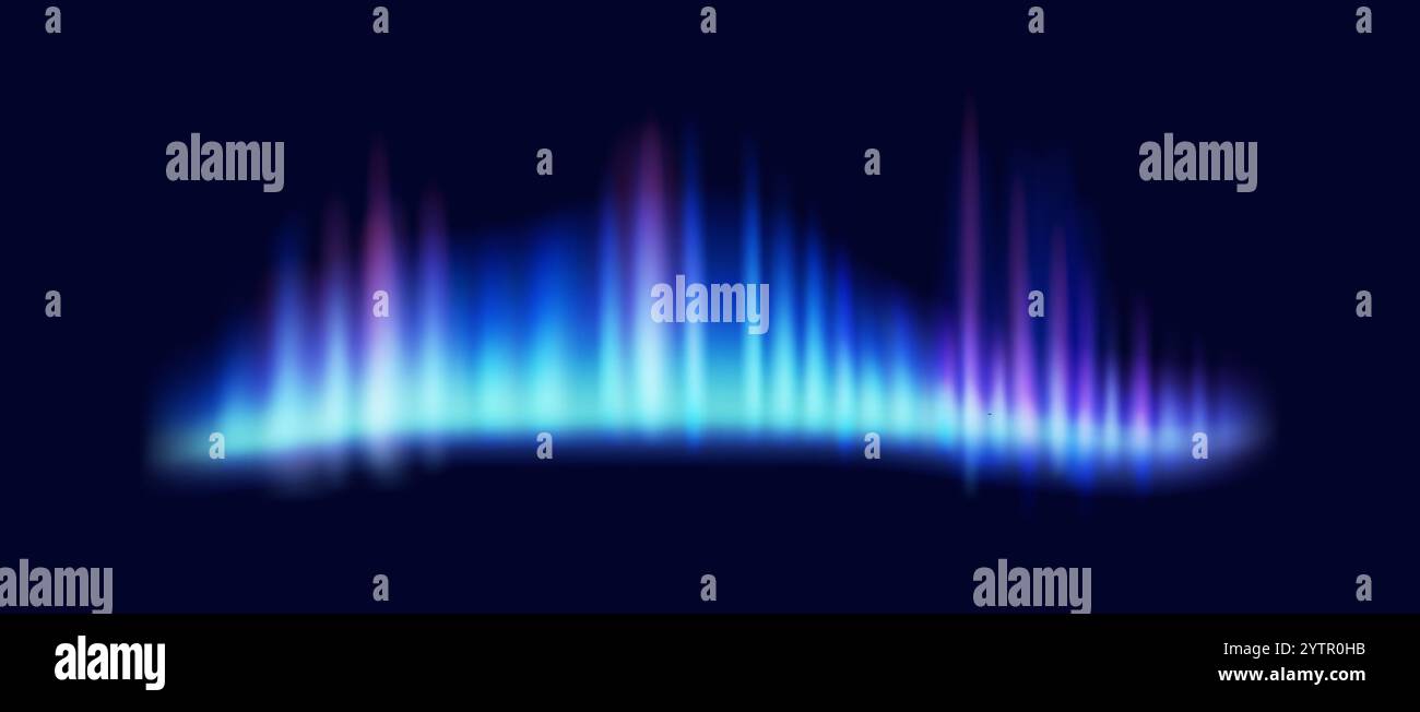 Northern lights creating magical atmosphere realistic vector ...