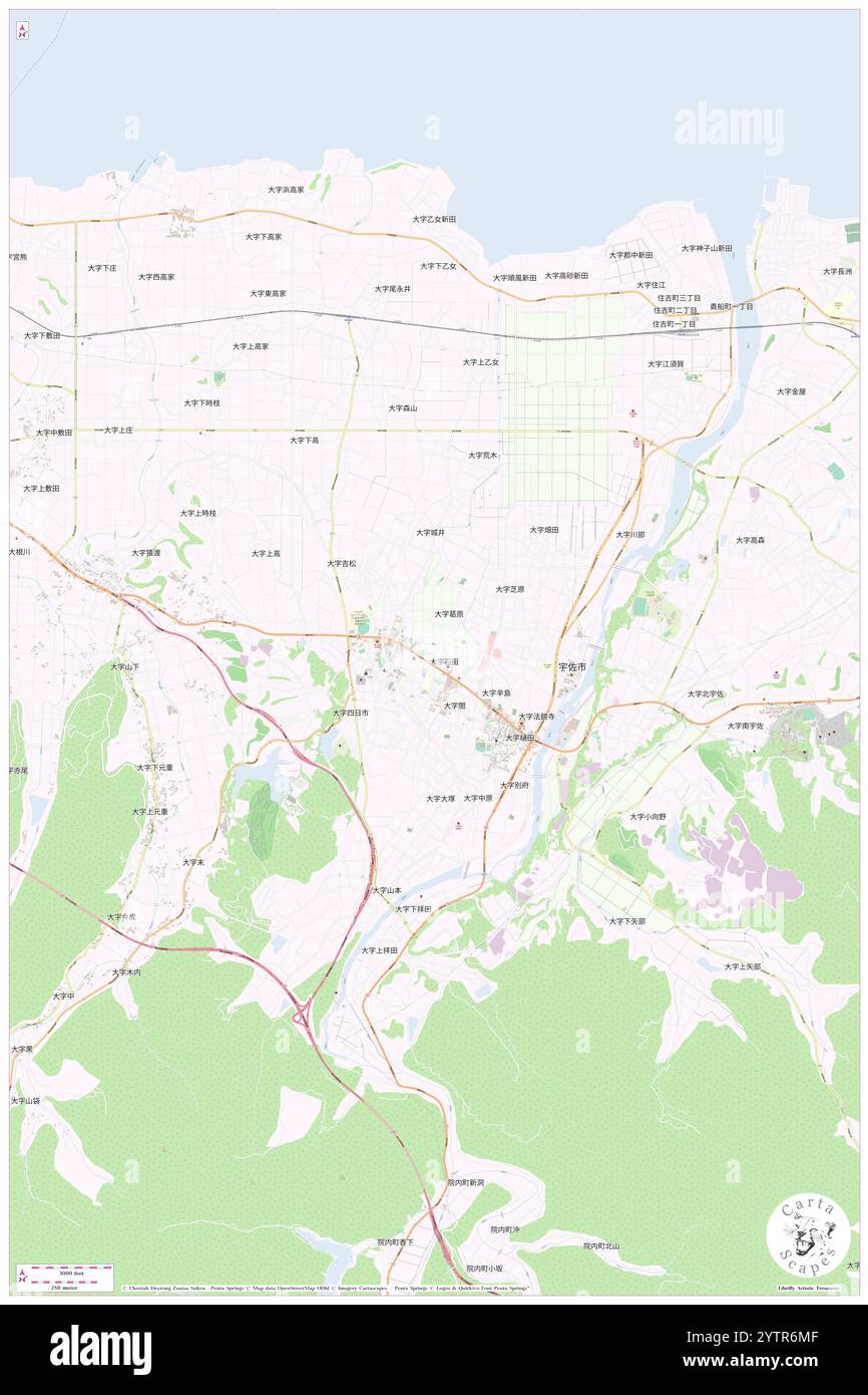 Usa-gun, , JP, Japan, , N 33 31' 59'', N 131 19' 59'', map, Cartascapes ...