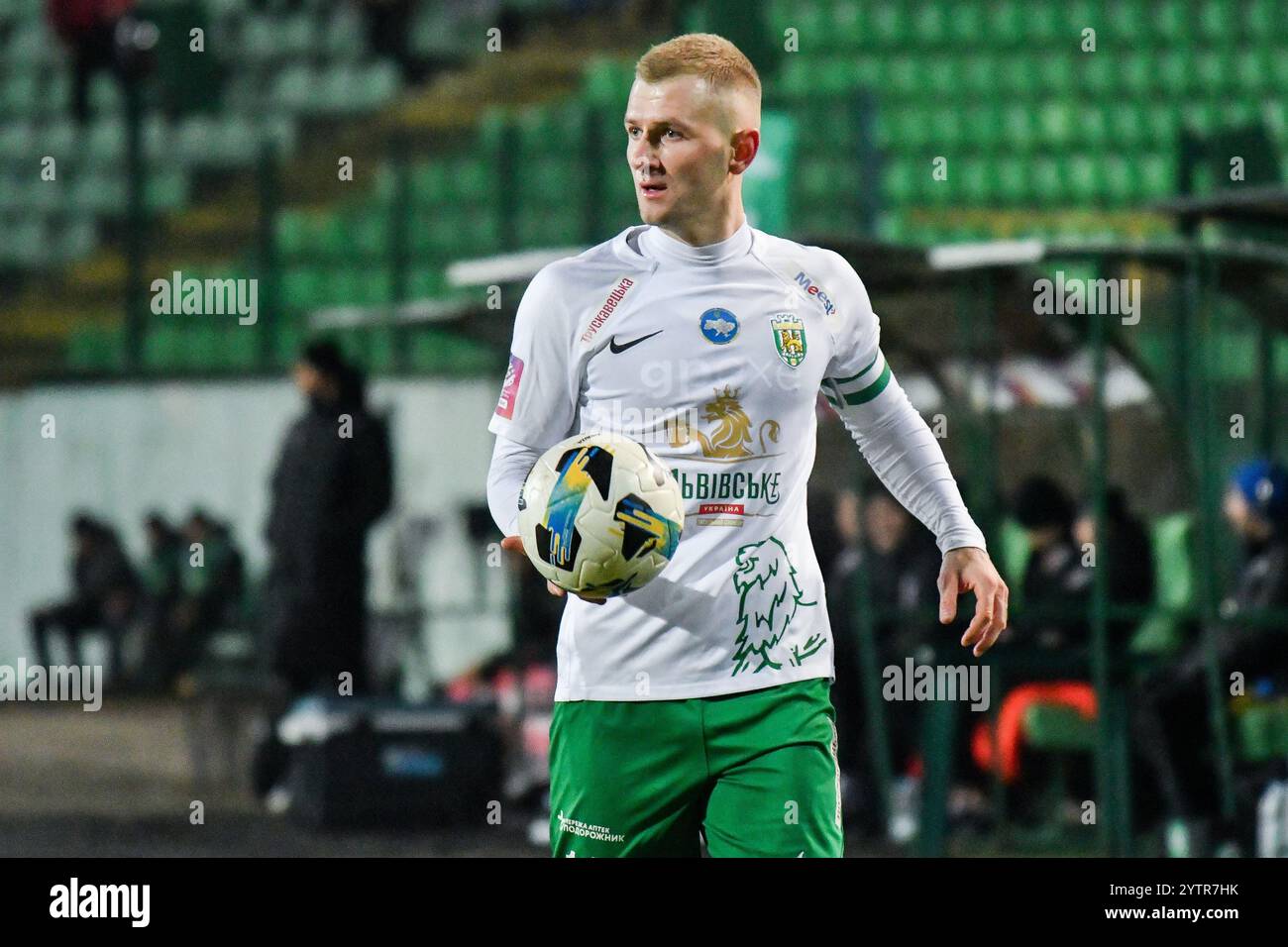 Lviv, Ukraine. 07th Dec, 2024. Denys Miroshnichenko of Karpaty seen in ...