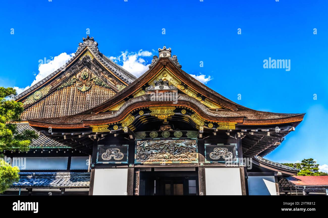 Coloful Entrance Nijo Castle Kyoto Japan. Completed in 1626 by Tokugawa ...